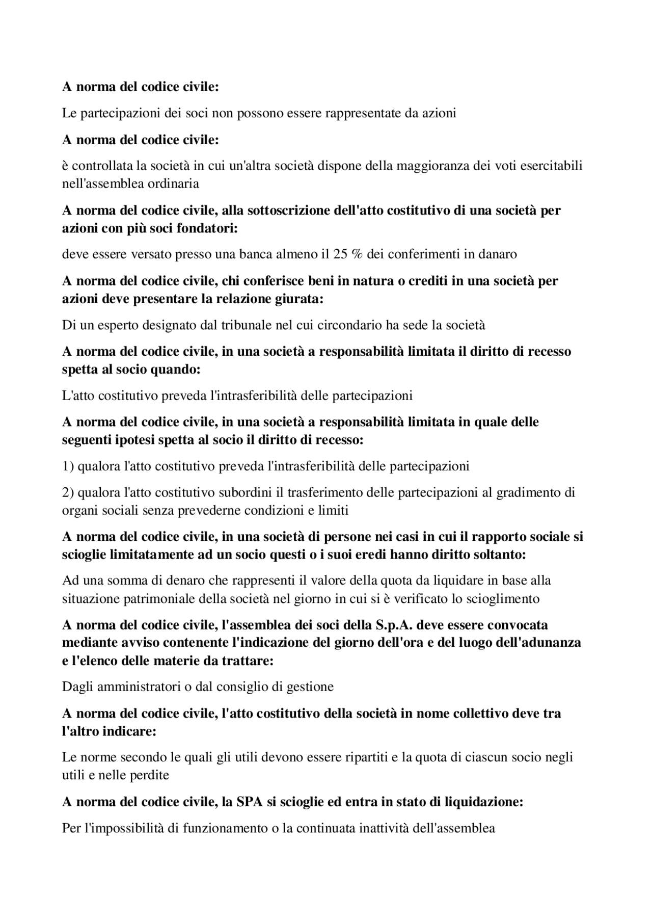Diritto Fallimentare Completo Alfabetico Docsity