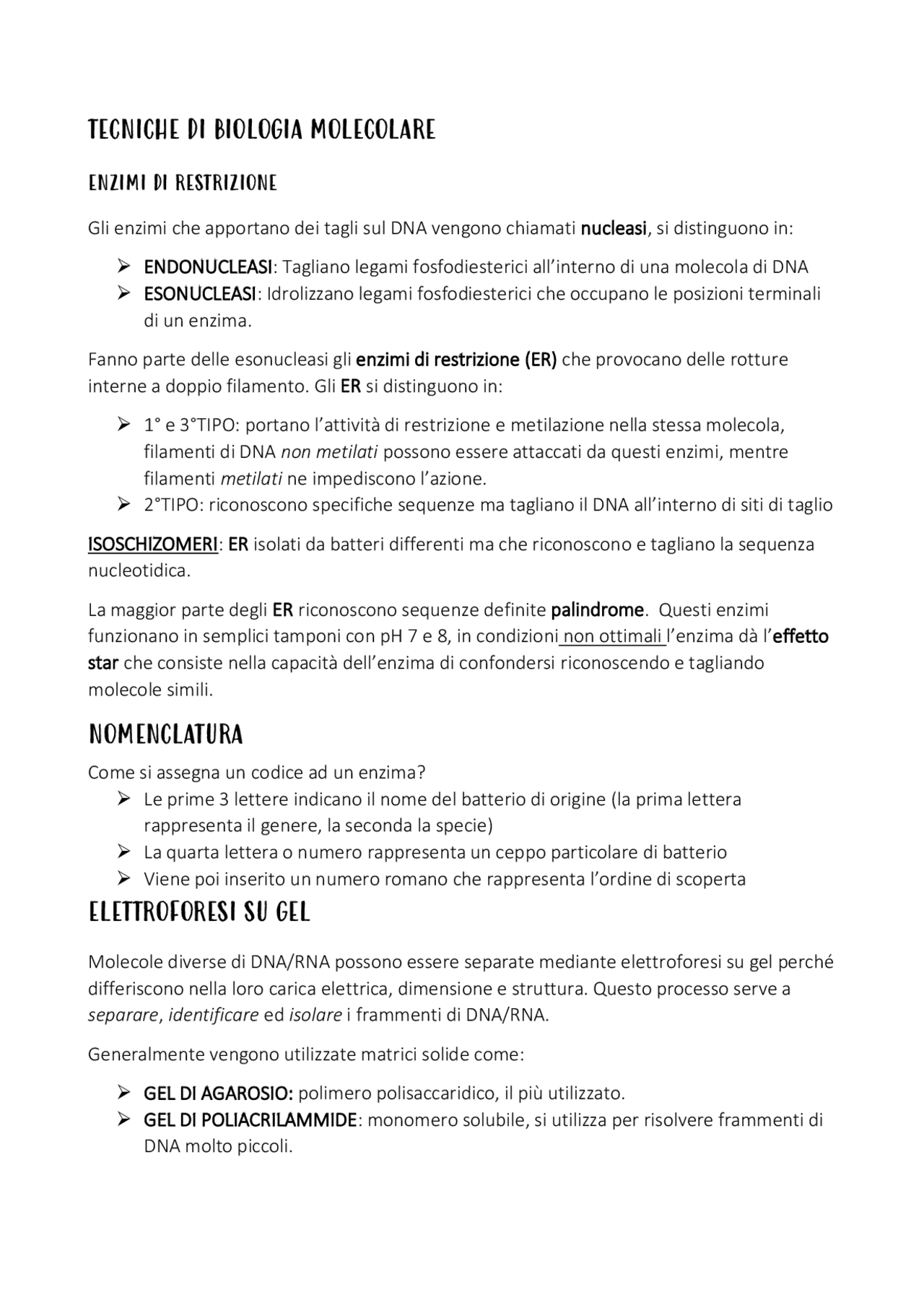 Tecniche Di Biologia Molecolare Docsity