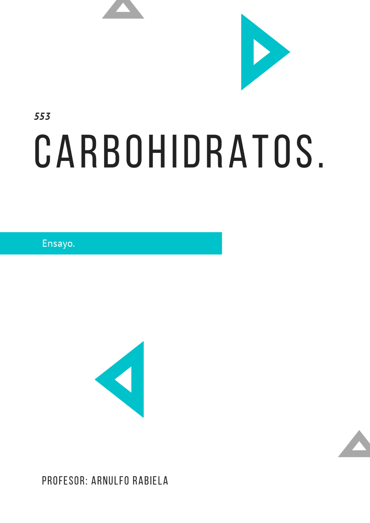 Ensayo Carbohidratos Docsity
