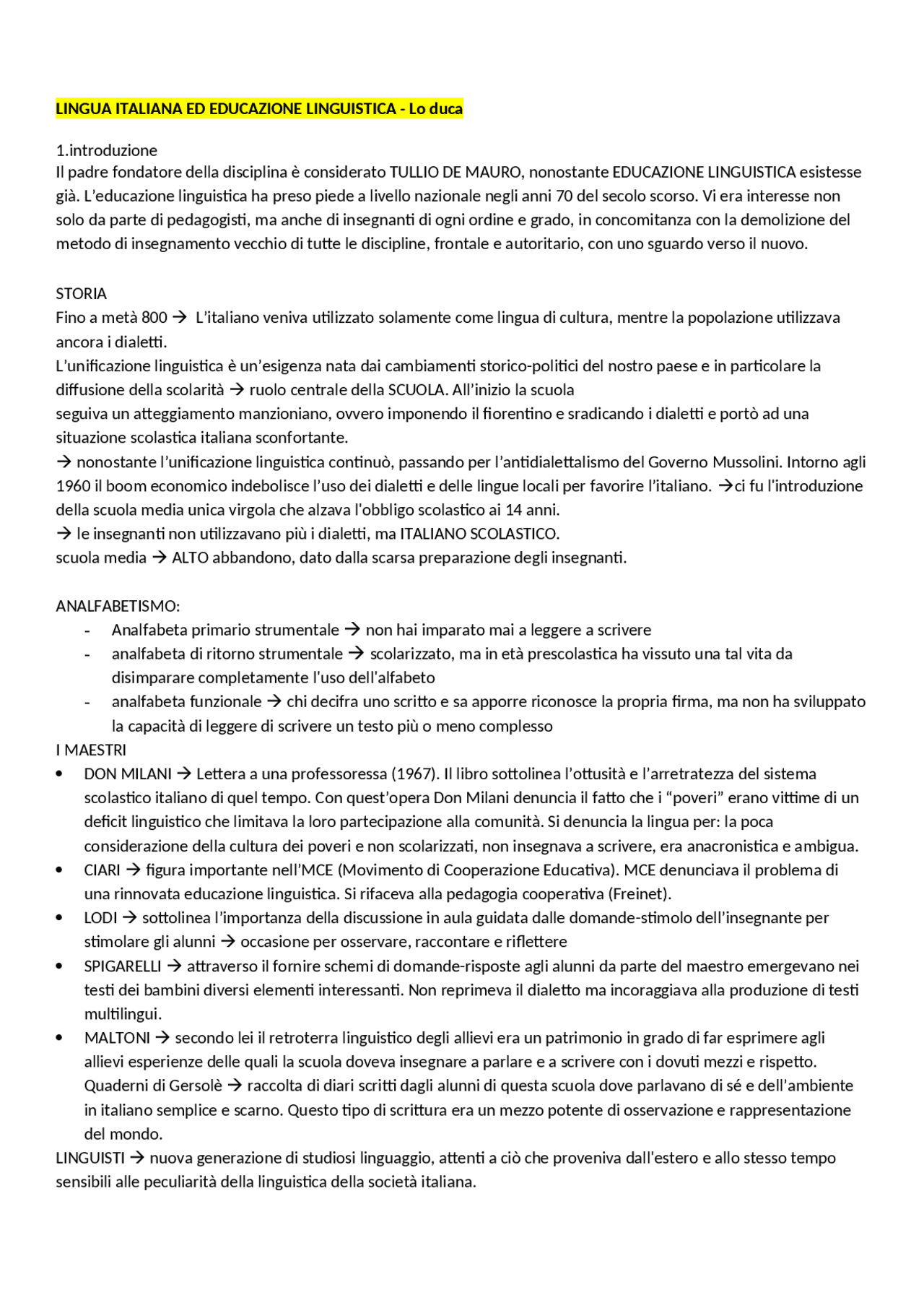 Lo Sviluppo Linguistico Dorico Docsity
