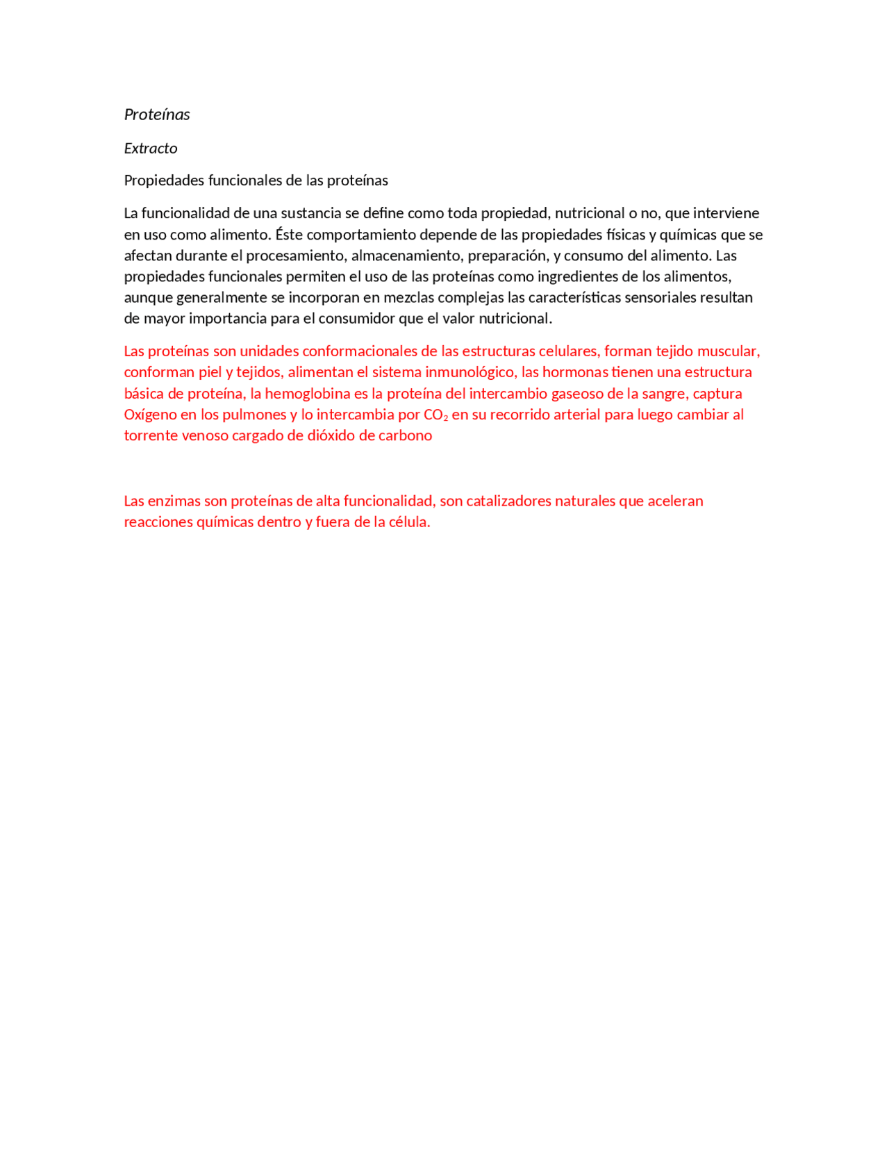 Apuntes De Proteínas Docsity