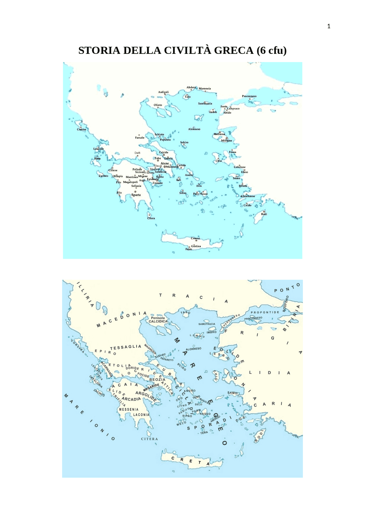 Storia della civiltà greca - Docsity