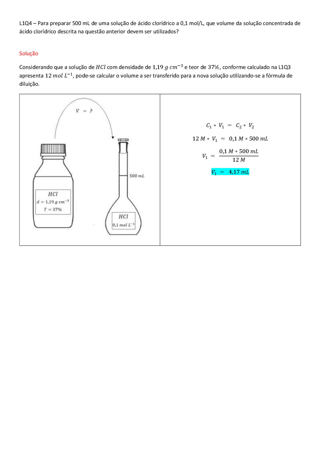 Exercicio De Química Analitica Docsity