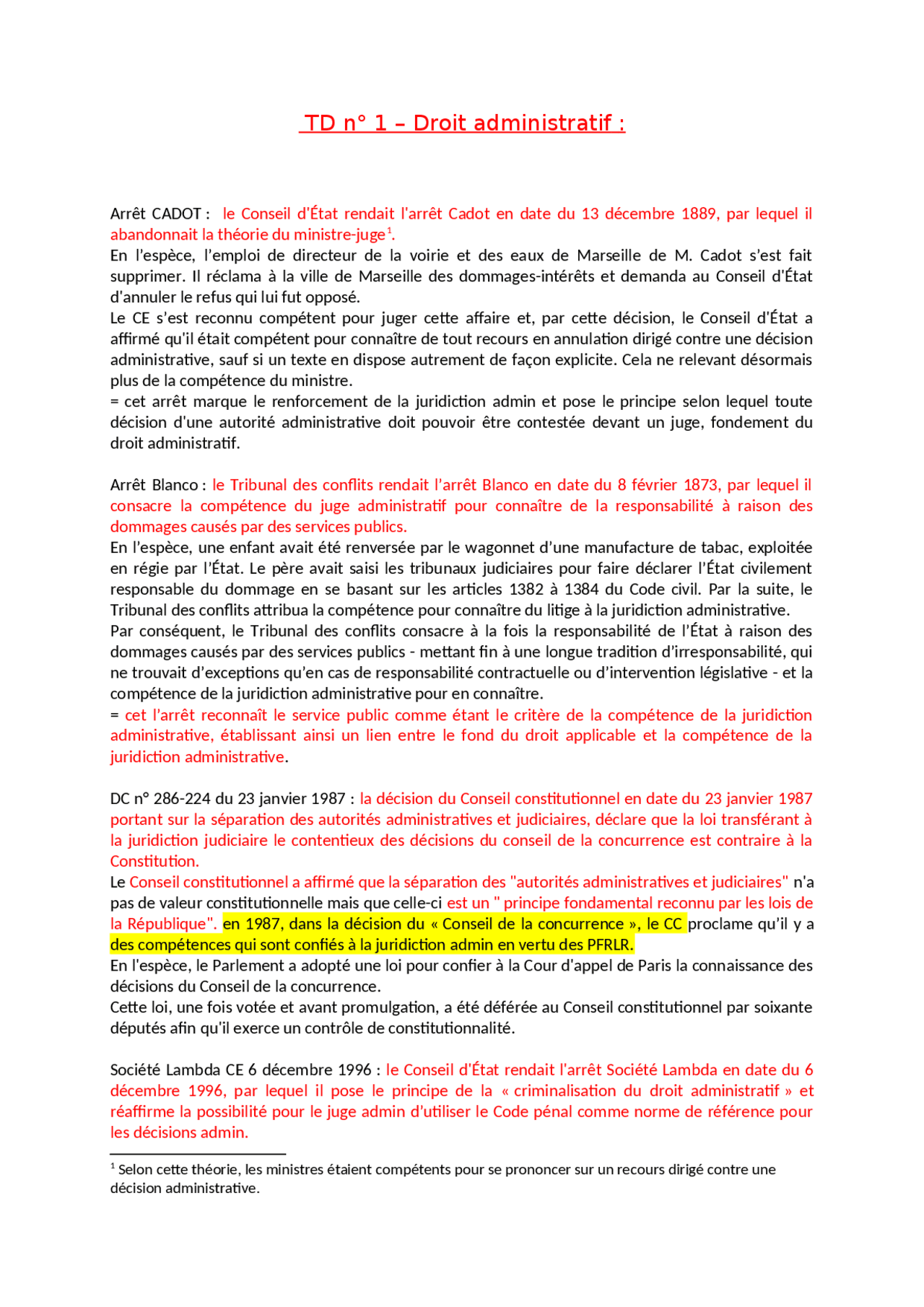 Arrêts Droit Administratif Docsity
