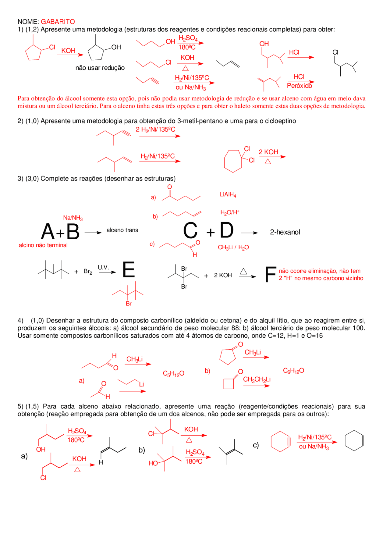 Trabalho De Química Orgânica 1 Docsity
