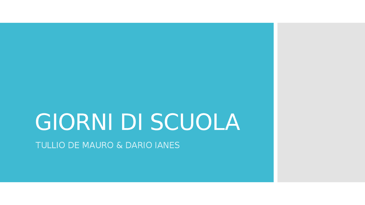 Giorni Di Scuola Tullio De Mauro And Dario Ianes Docsity