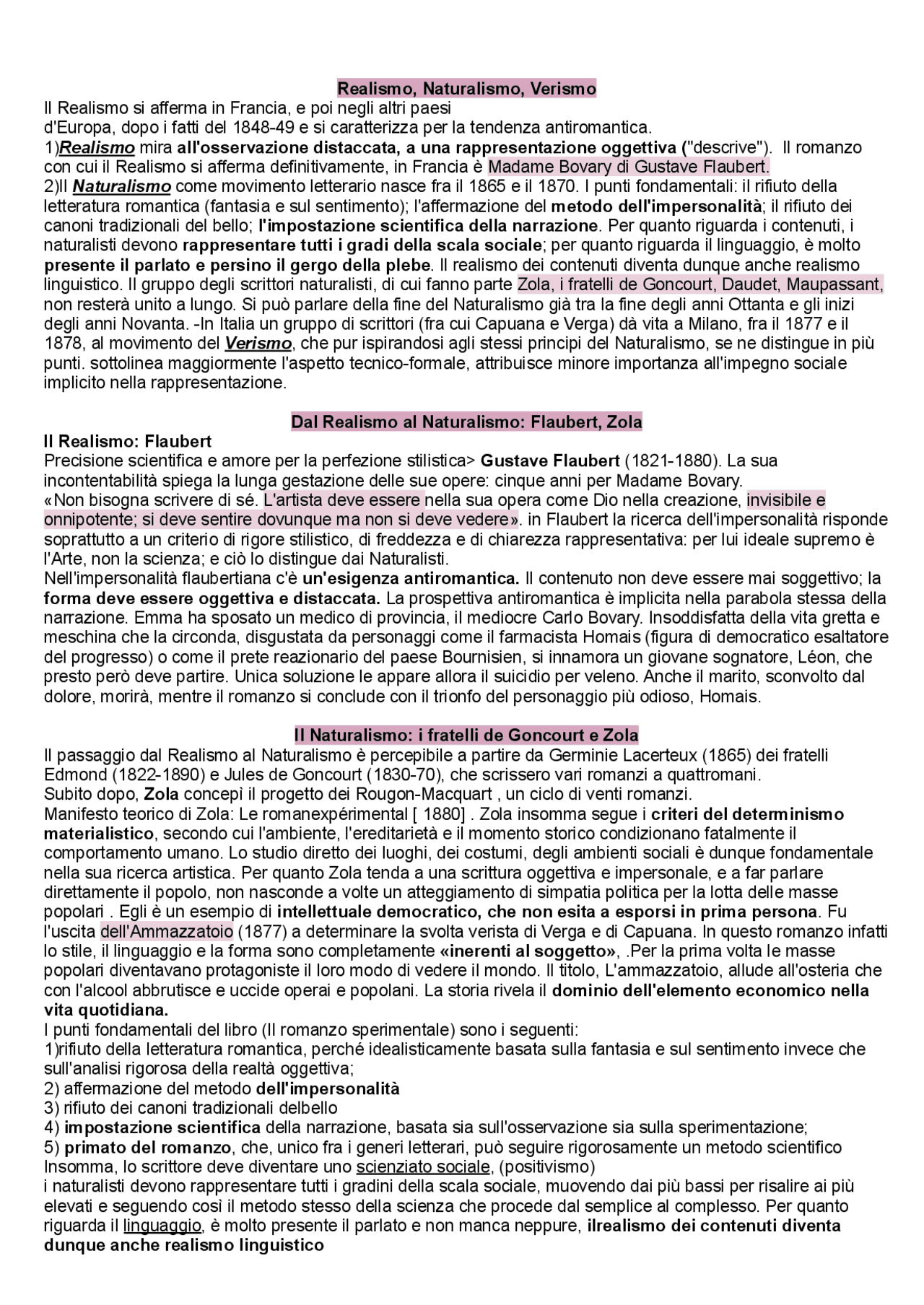 MaturitÀ Sintesi Verga Docsity