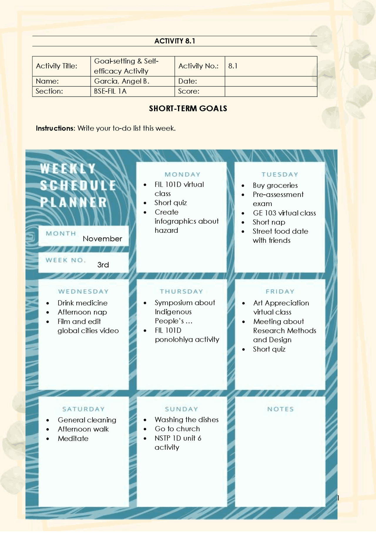 Goal-setting and Self-efficacy - Docsity