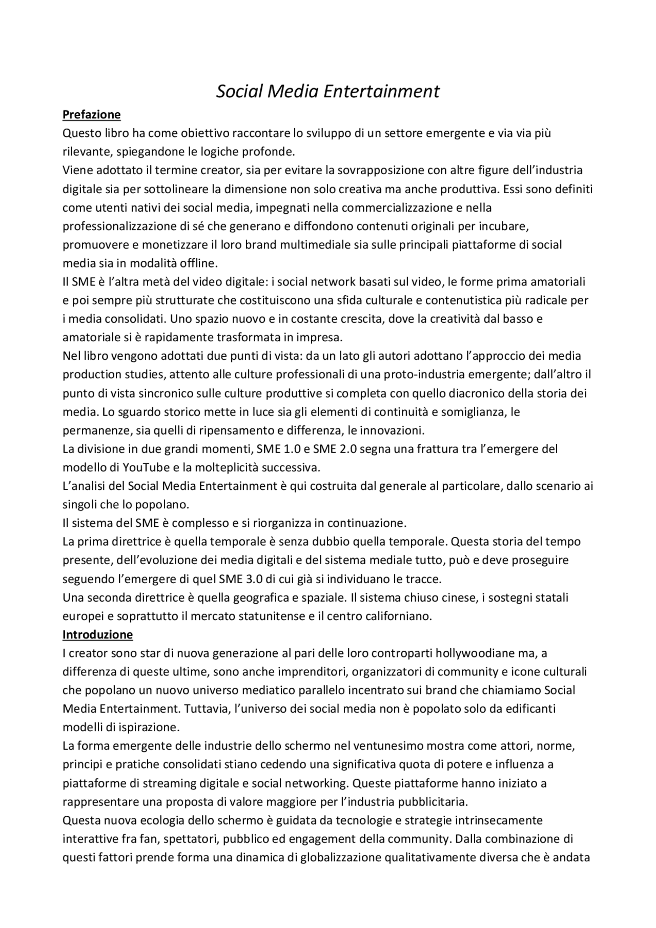 Riassunto social media entertainment | Sintesi del corso di Teorie ...