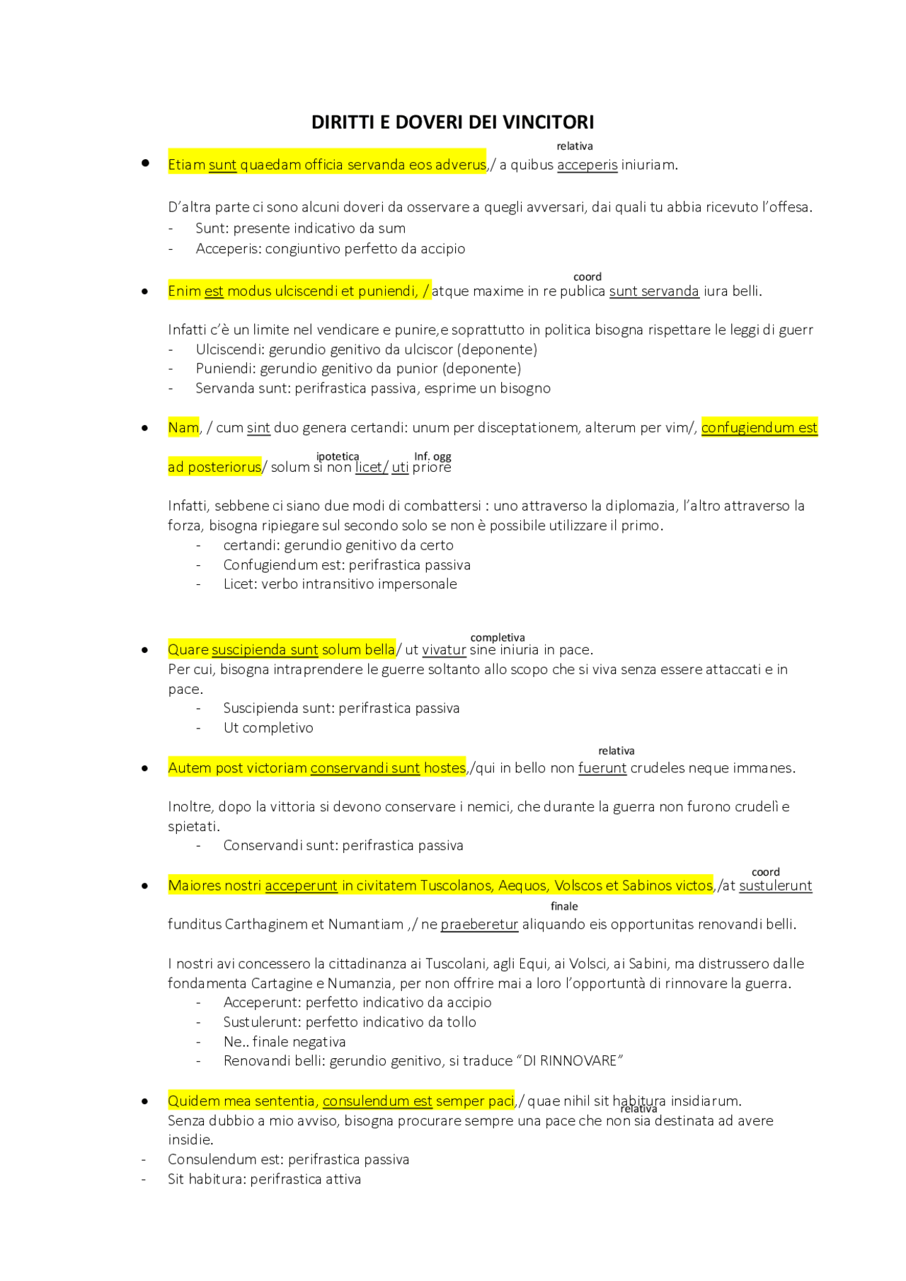 Diritti E Doveri Dei Vincitori Docsity