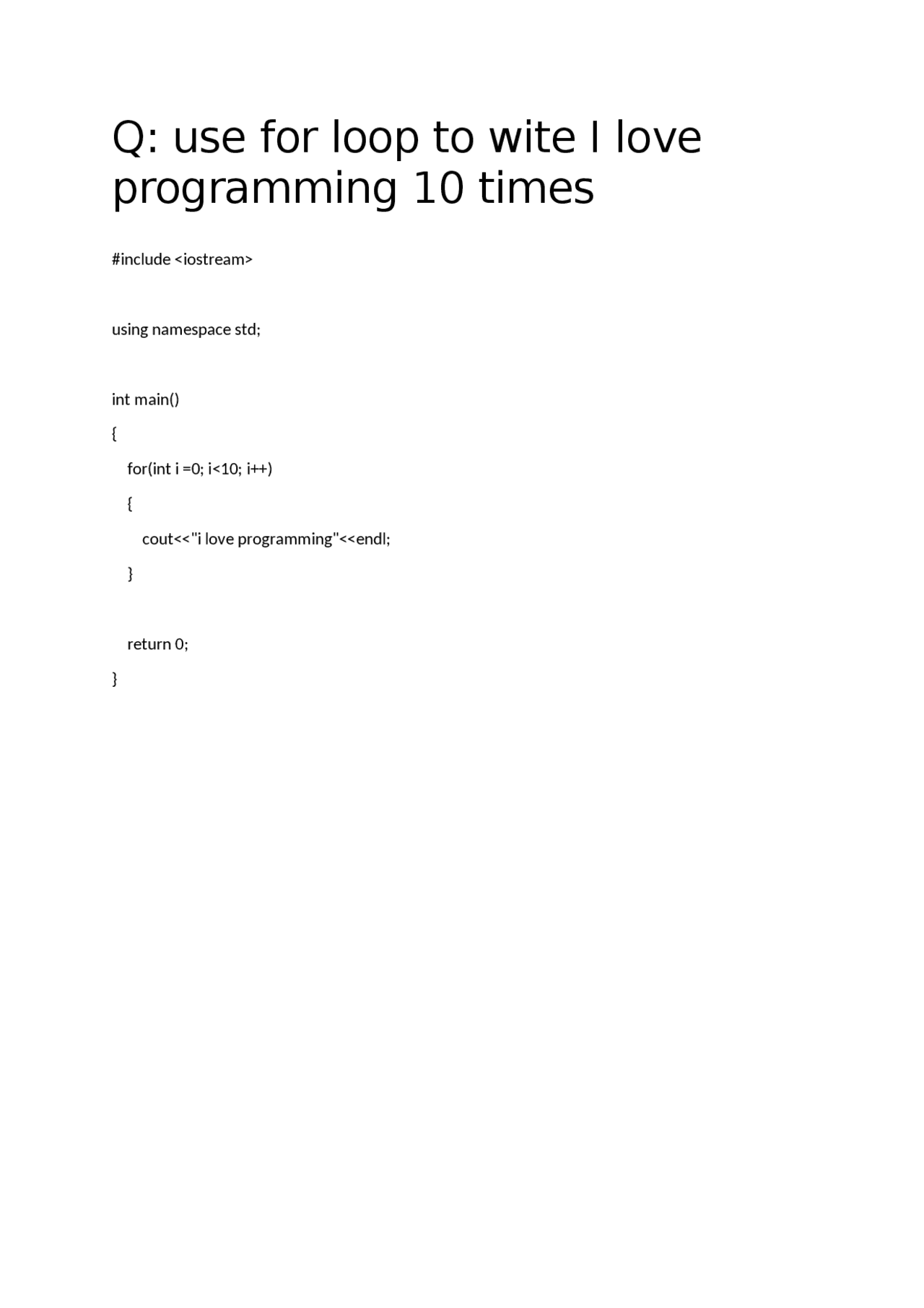 Task To Solve Problem In Cpp Docsity