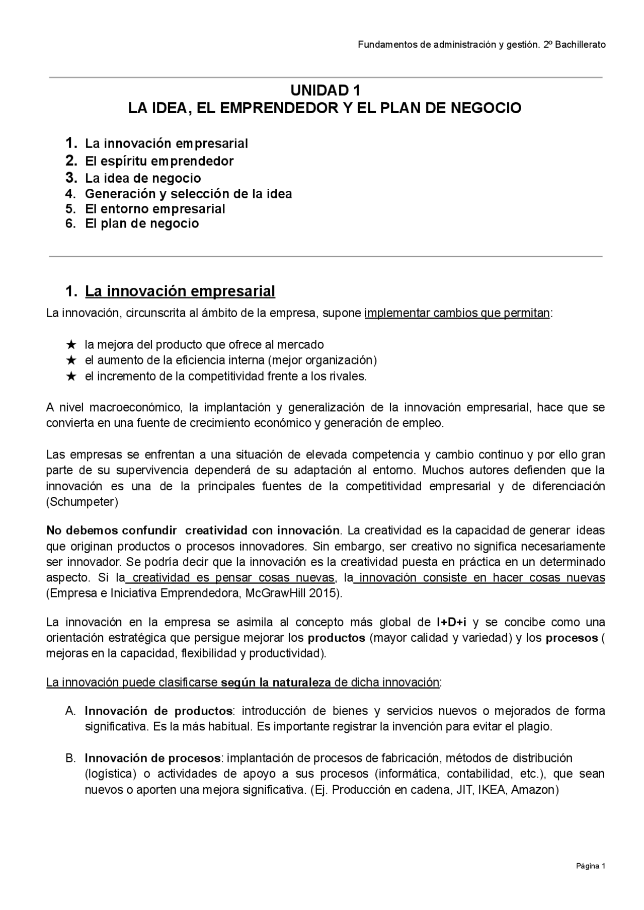 Unidad 1 De Fundamentos De Administración Y Gestión Apuntes De