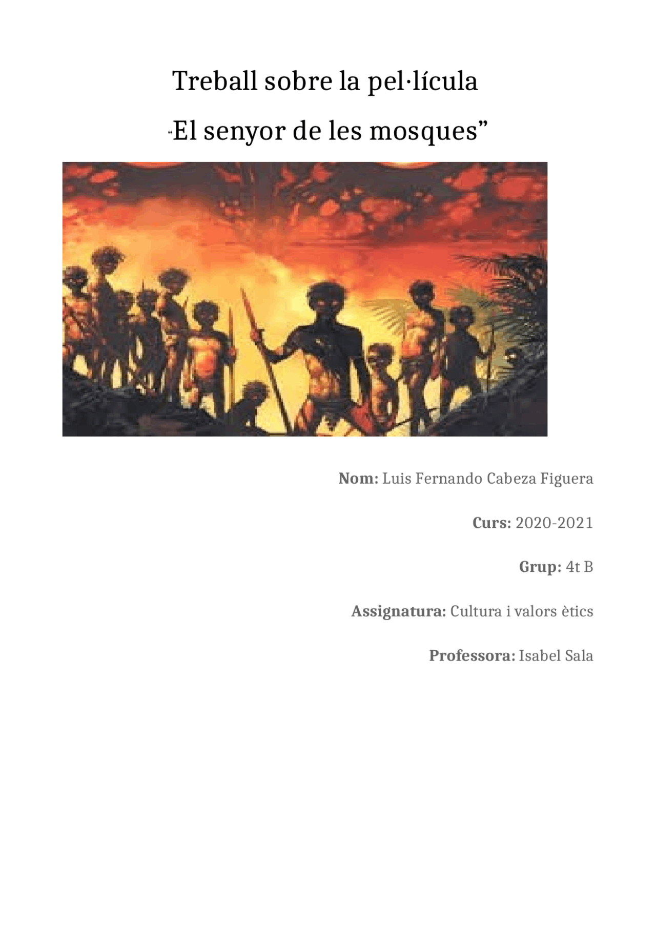 El senyor de les mosque - Docsity