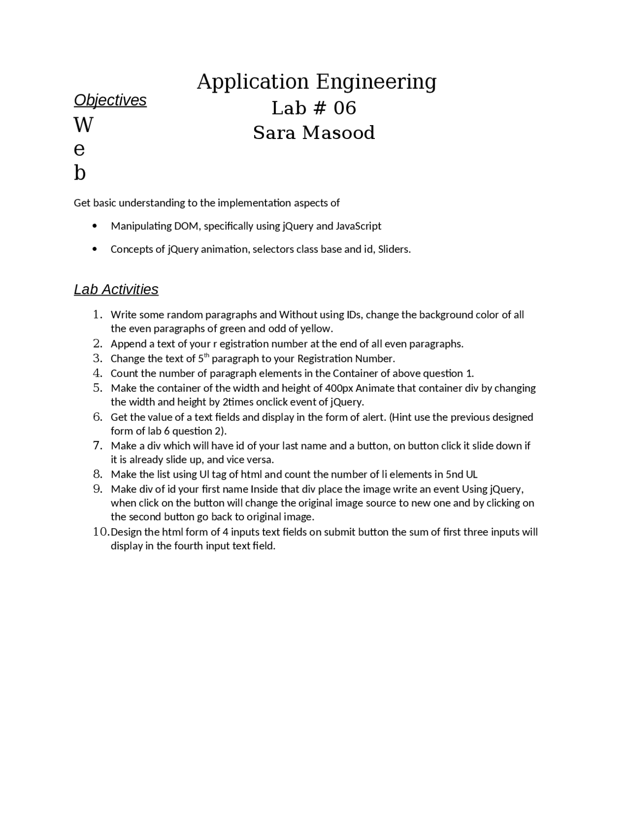 Jquery Assignment And Questions For Exams Docsity