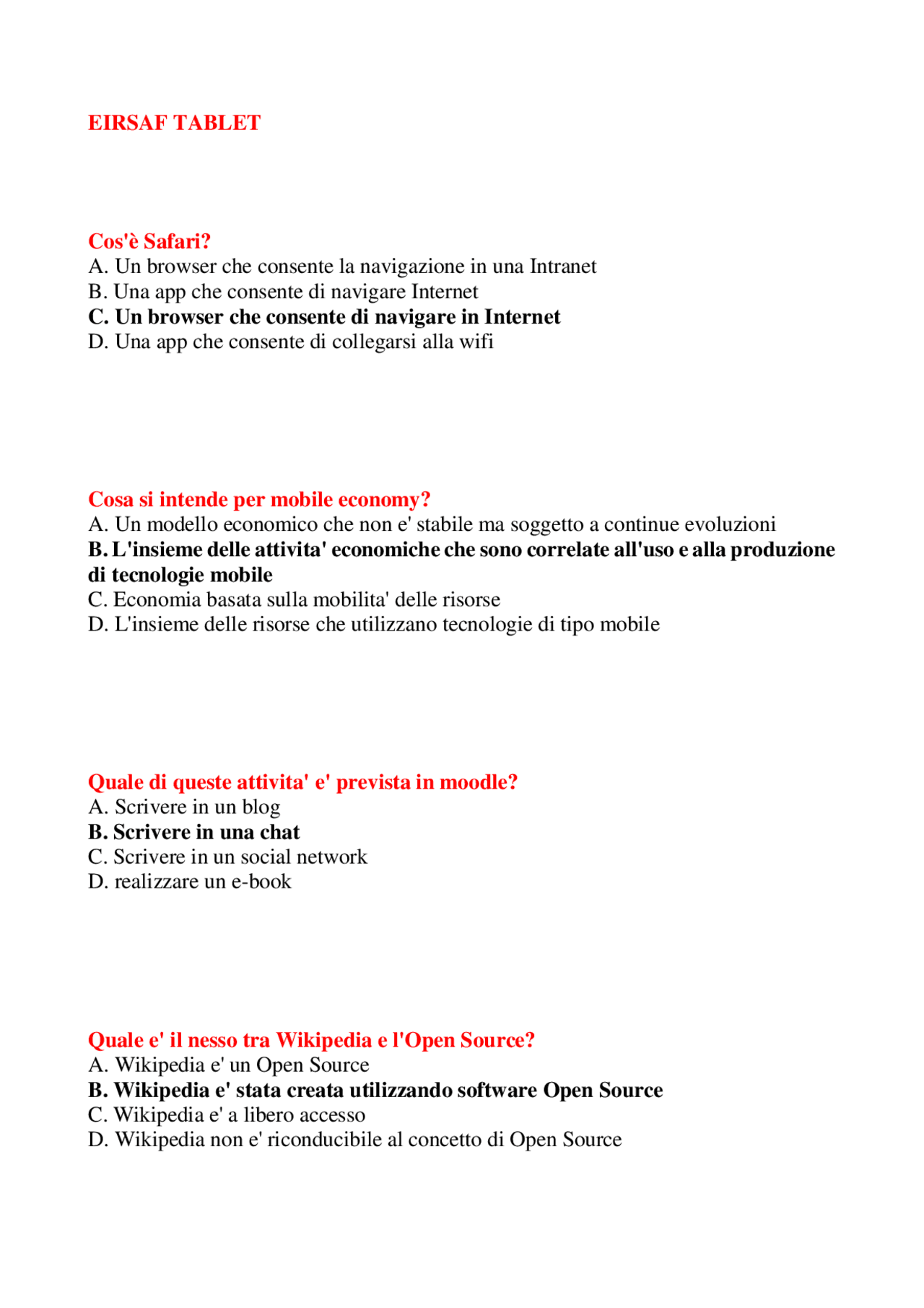 Tablet Eirsaf Esame Completo Docsity