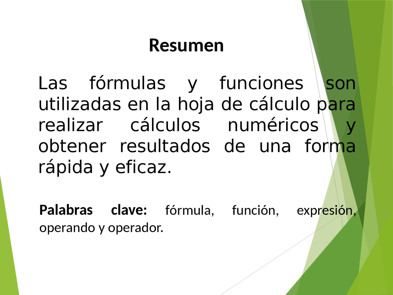 Resumen sobre Formulas y Funciones en Excel | Ejercicios de Informática ...