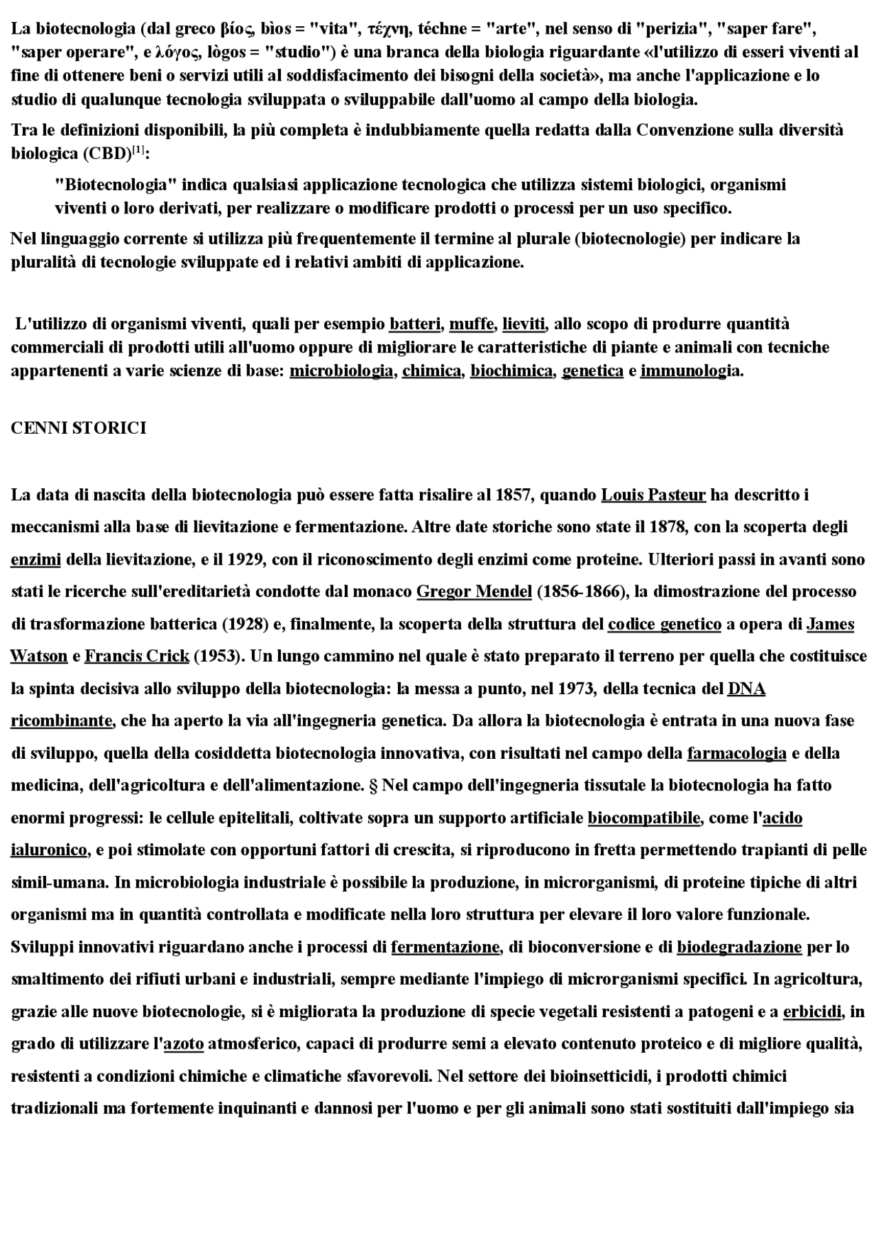 Le Biotecnologie Moderne Docsity