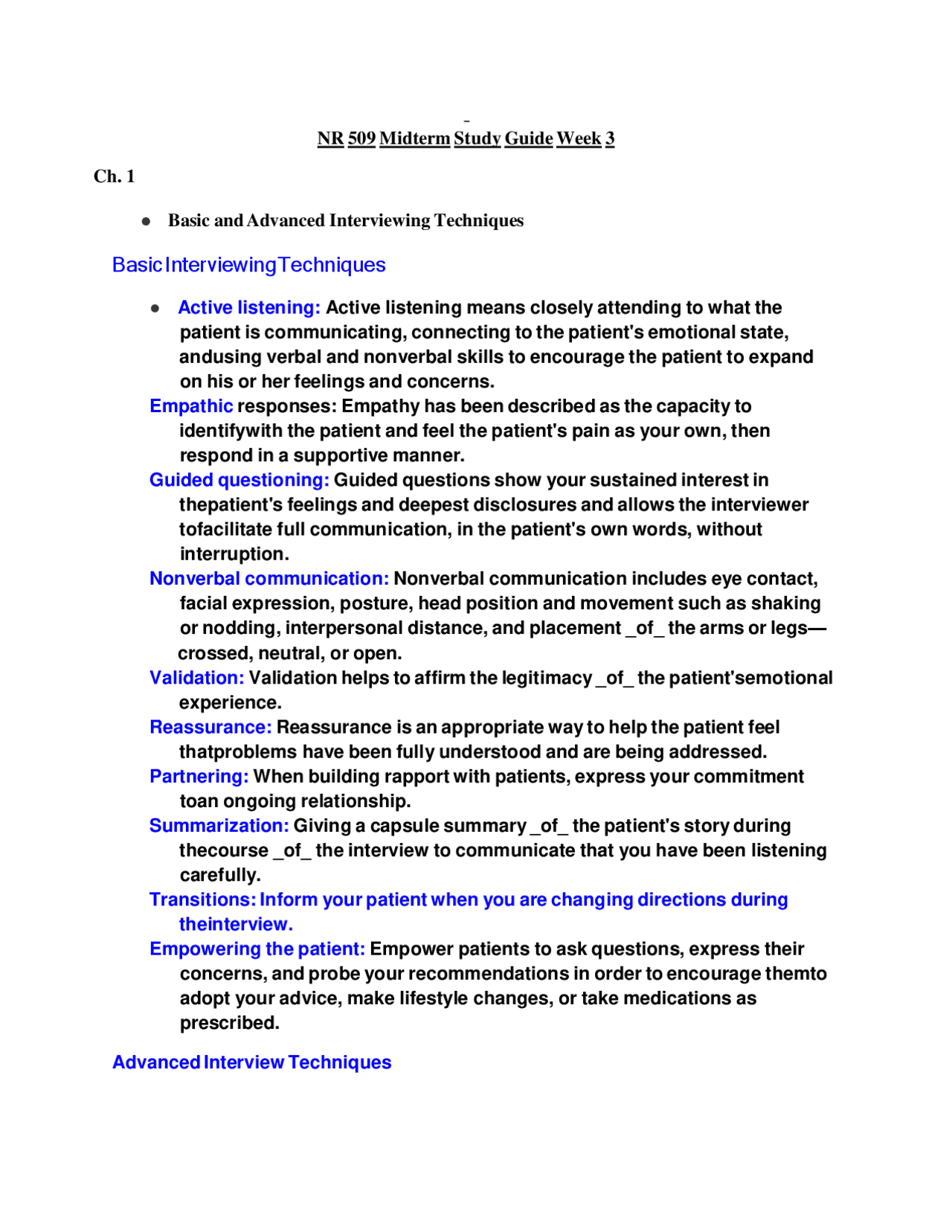 NR509 / NR 509 Midterm Exam Study Guide (Latest 2021 / 2022): Advanced ...