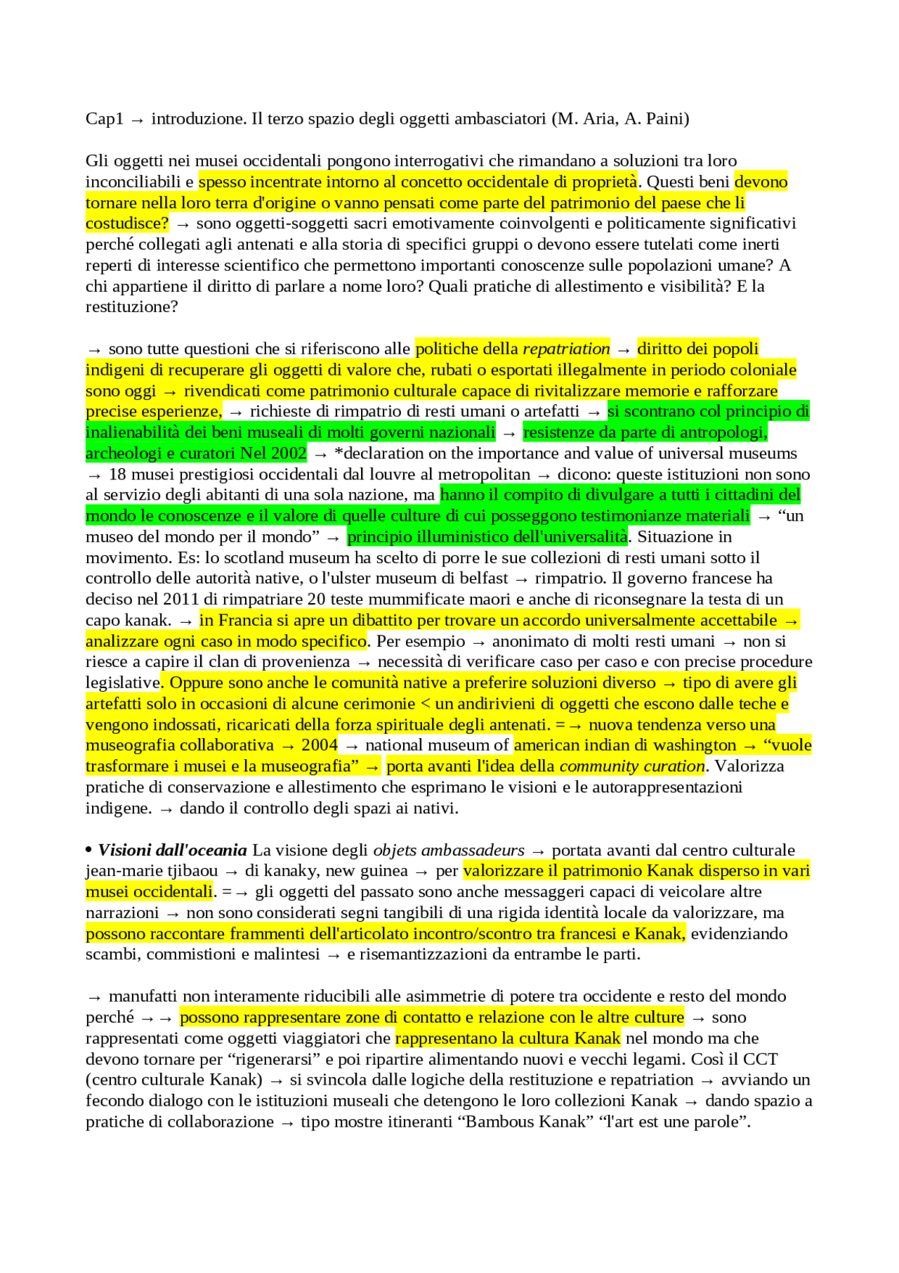 La Densità Delle Cose Docsity
