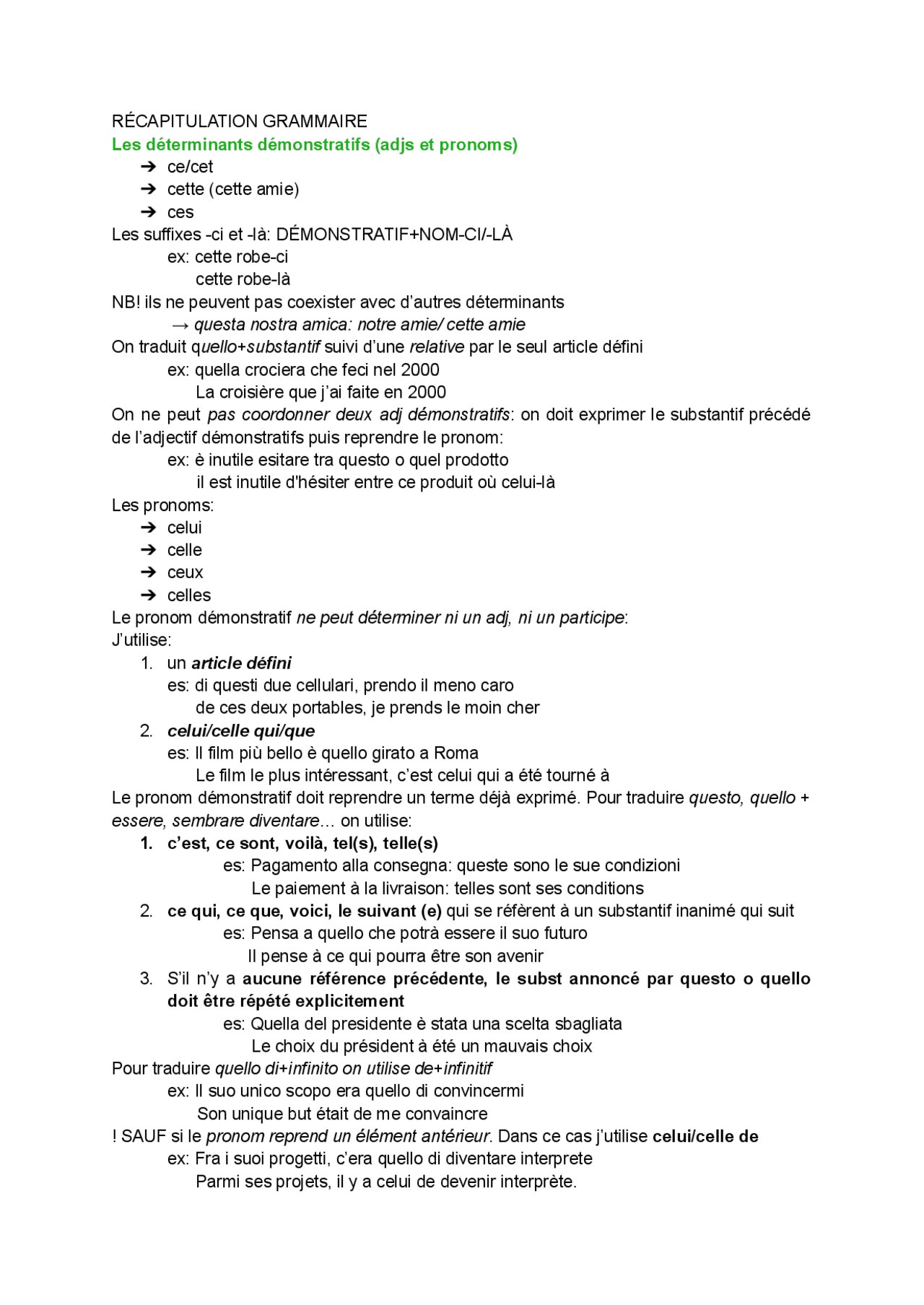 Appunti Grammatica Francese Appunti Di Lingua Francese Docsity