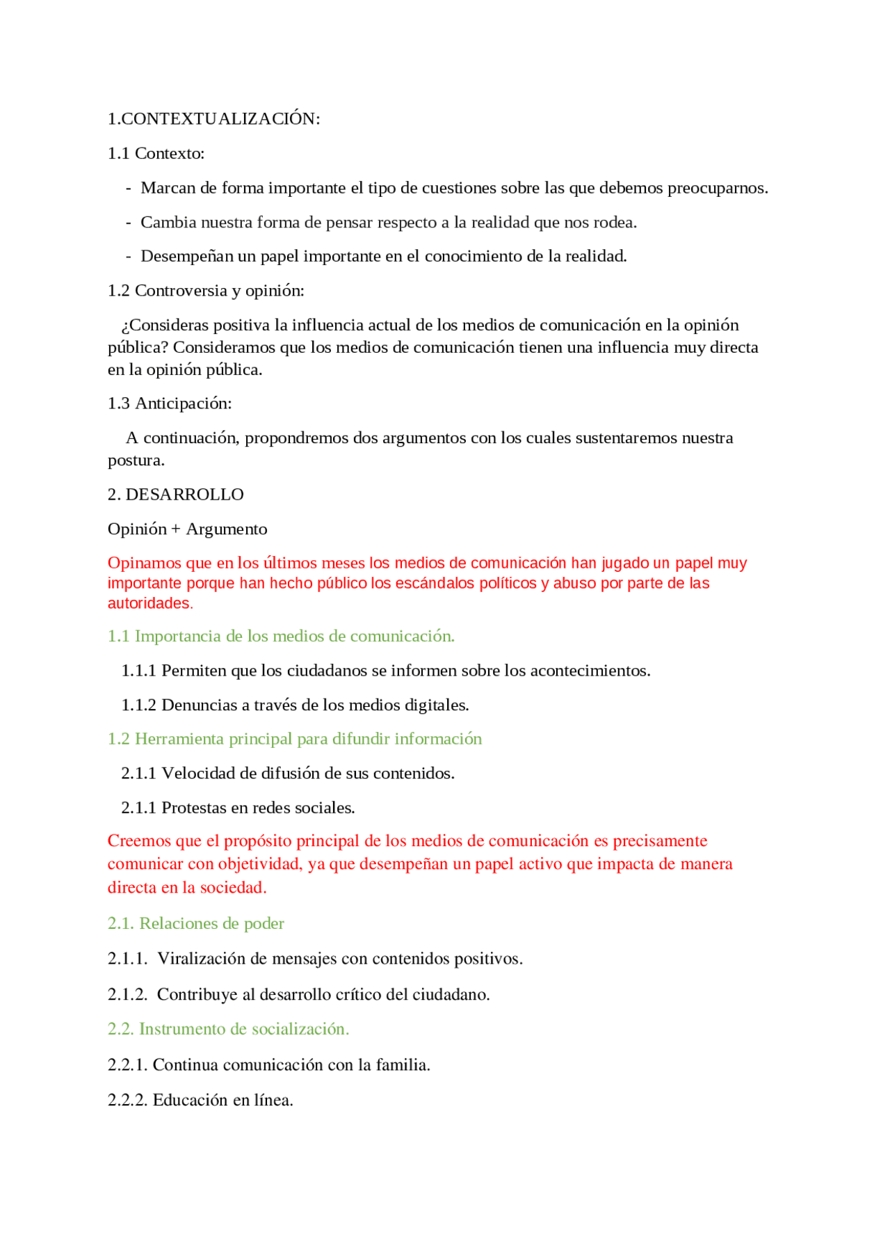 ESQUEMA DE TRABAJO DEL CURSO DE REDACCION DE TEXTOS - Docsity