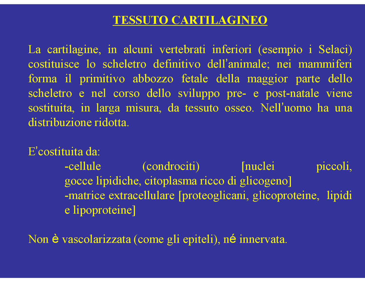 Istologia Tessuto Cartilagineo Docsity