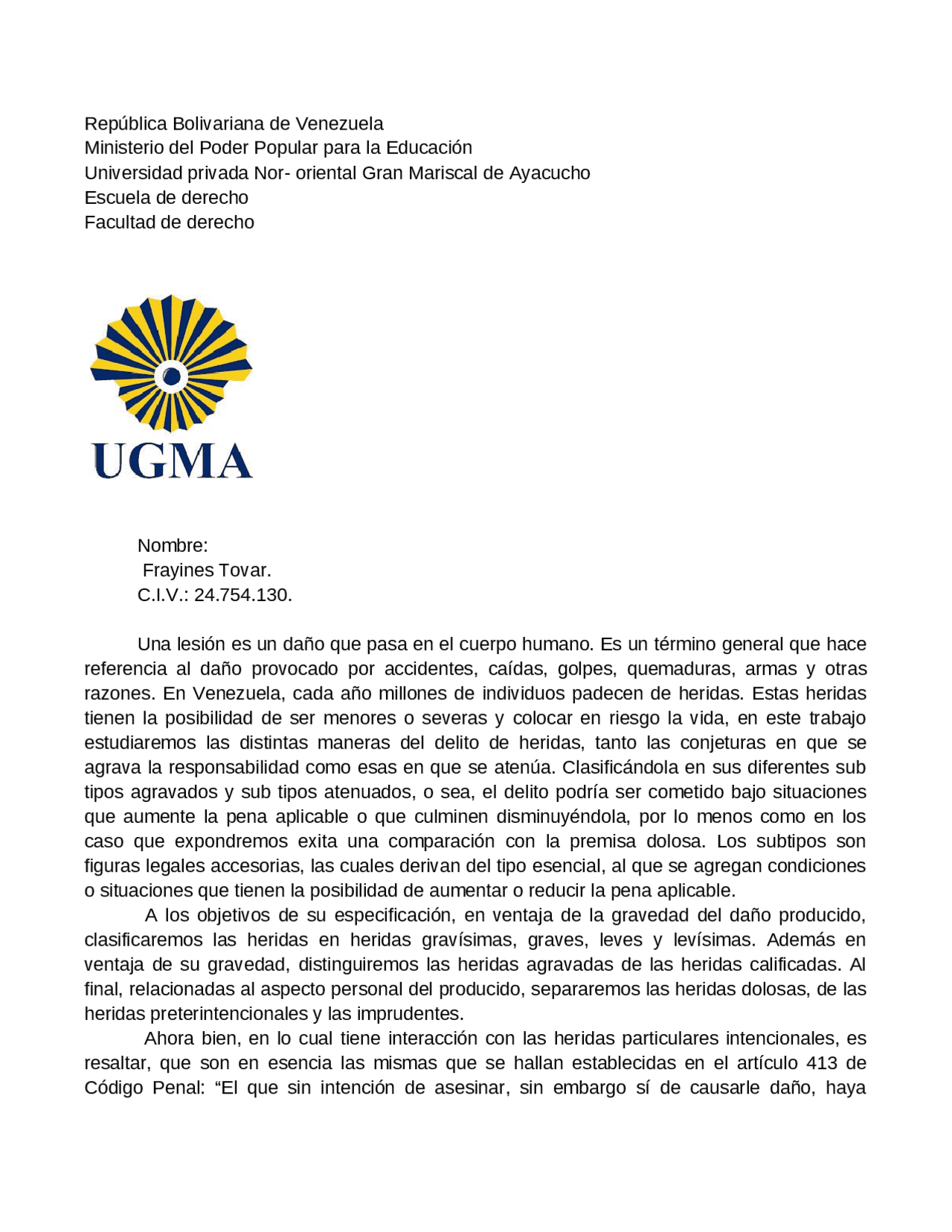 Lesiones Derecho Penal Docsity