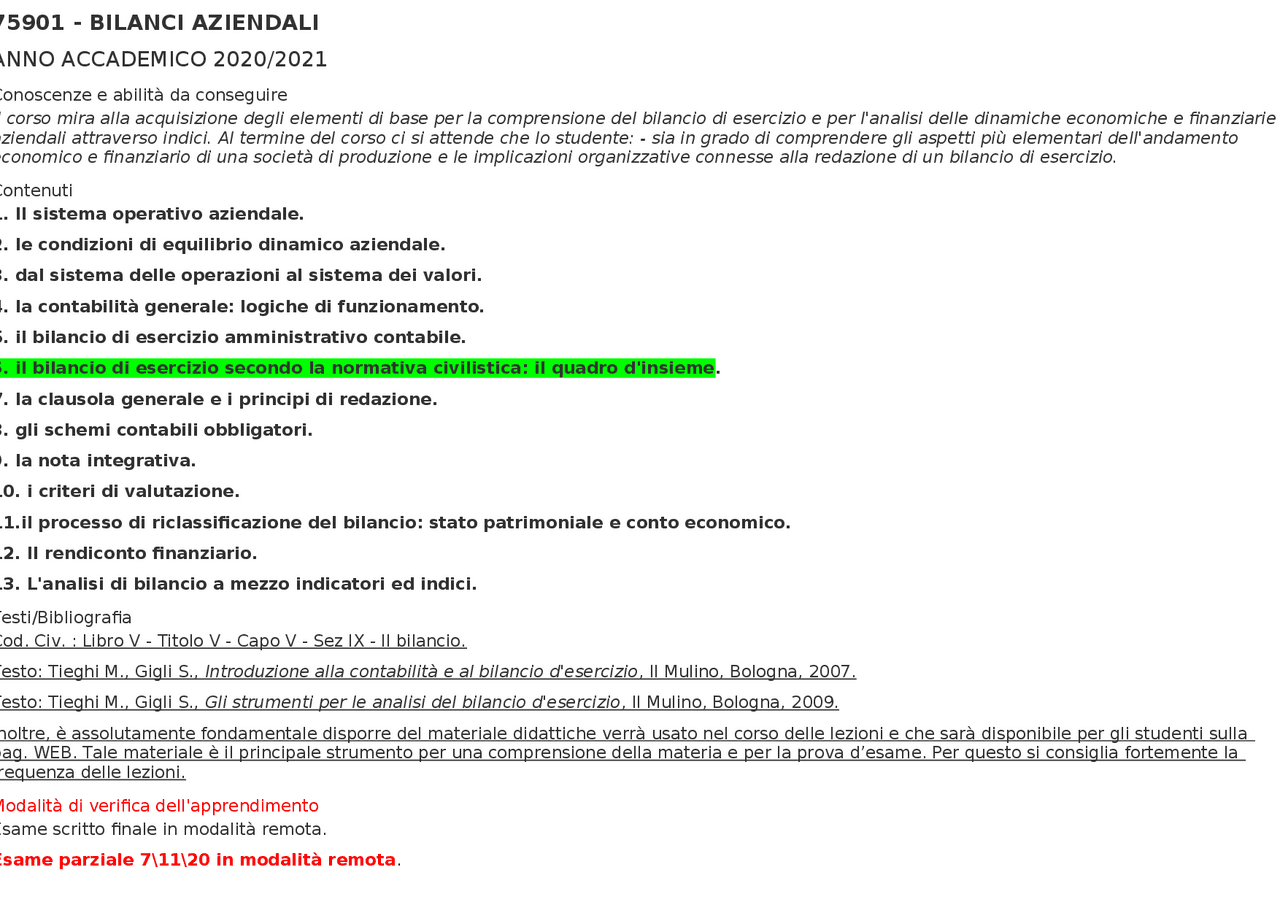 Bilanci Aziendali Corso Base Docsity