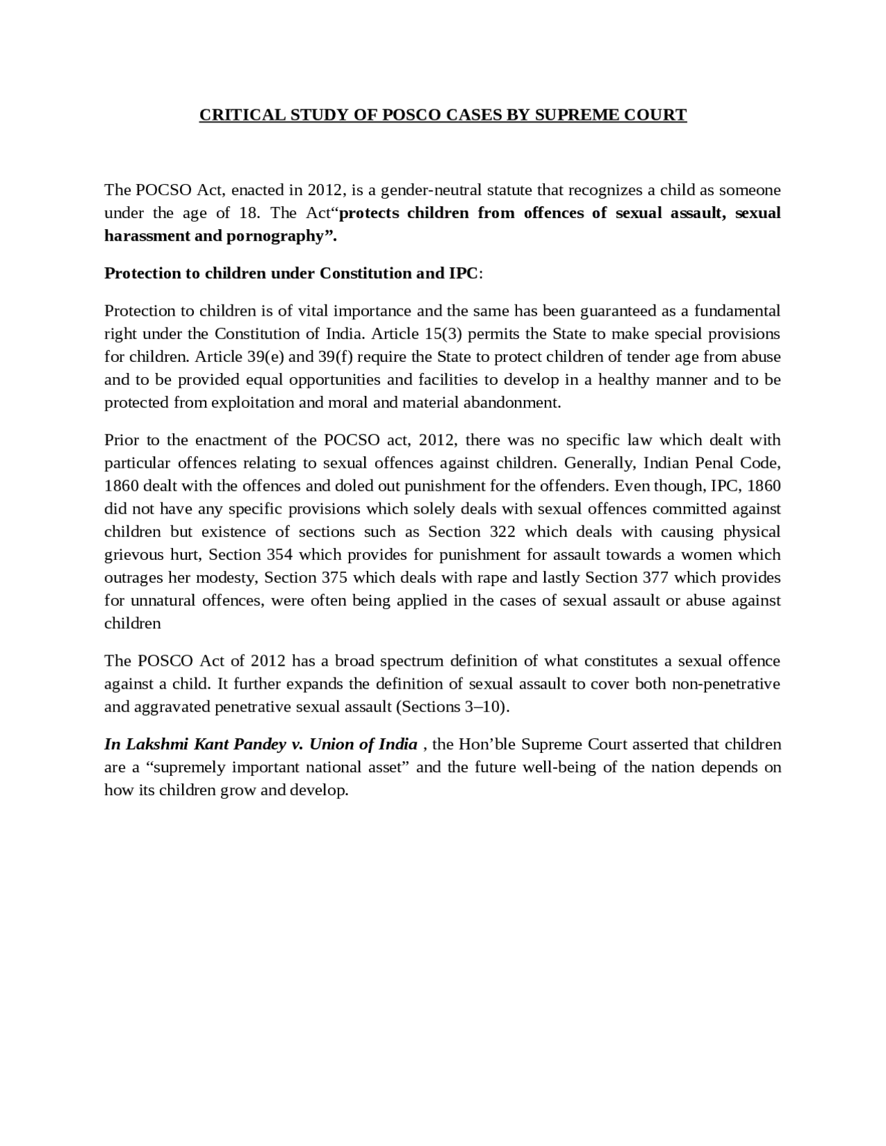 About PSCO ACT and it's judgments - Docsity