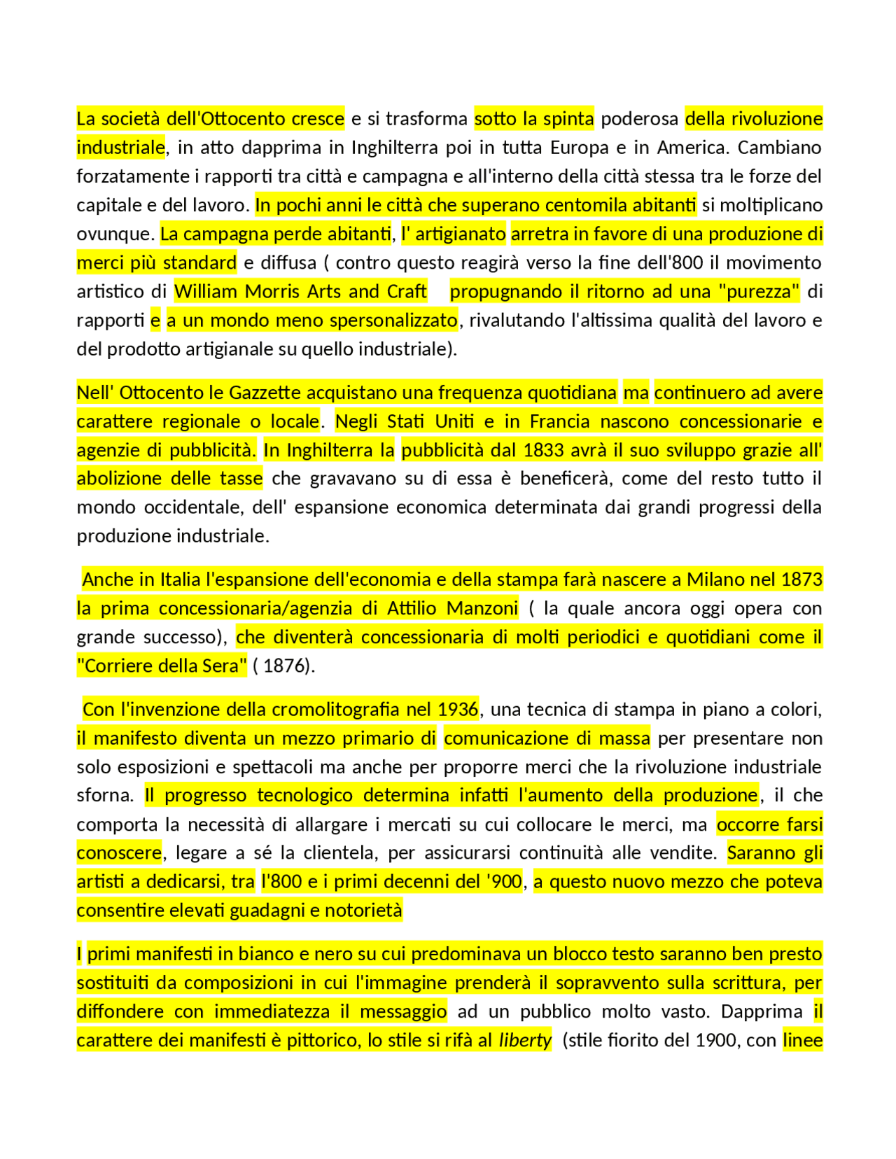 La pubblicità tra '800 e '900 - Docsity