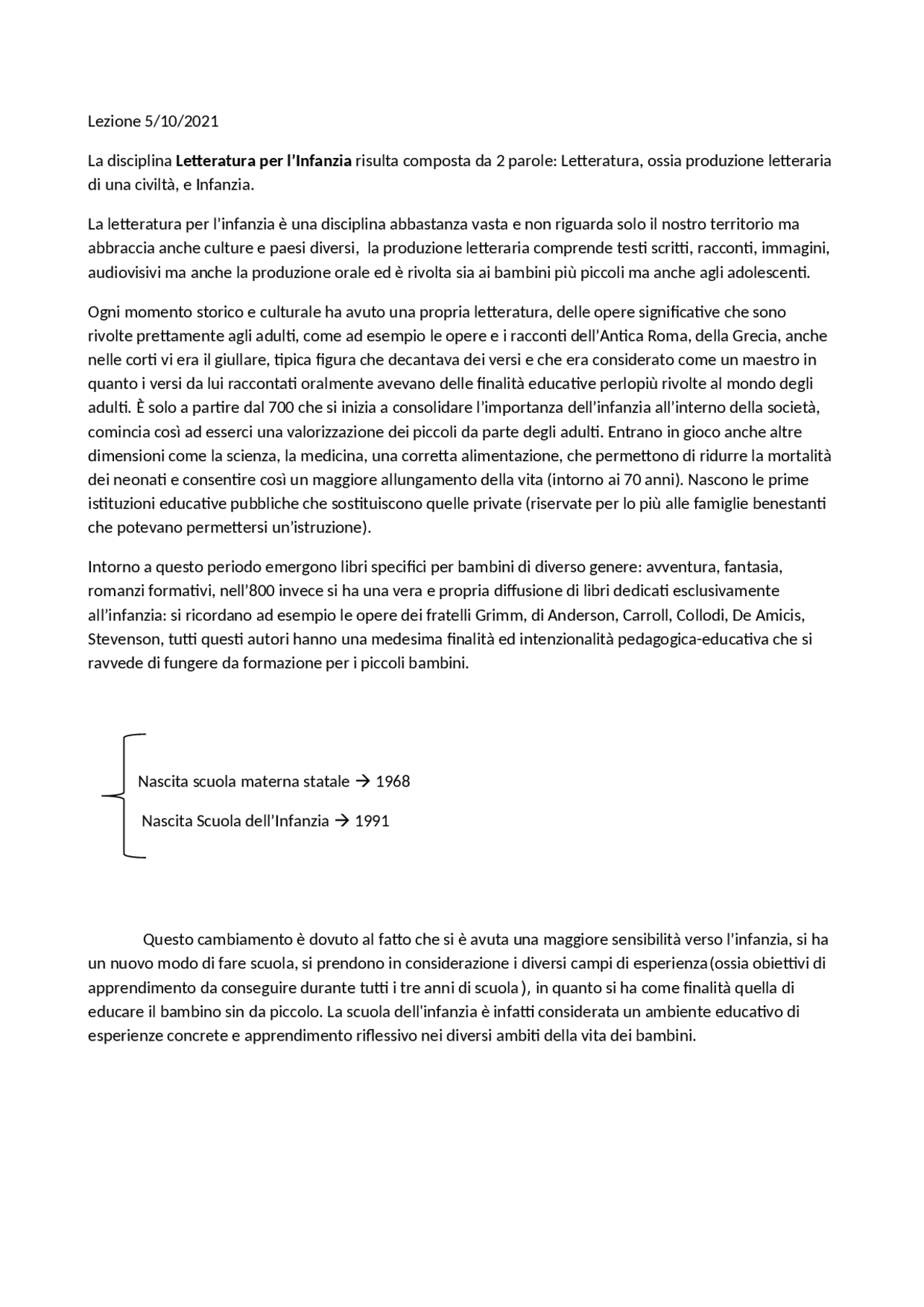 Letteratura Per Bambini Docsity