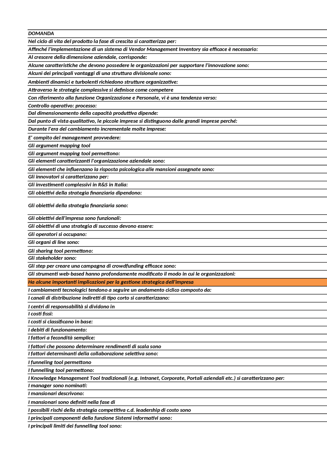 Domanderisposte Sistemi Per La Gestione Aziendale Docsity