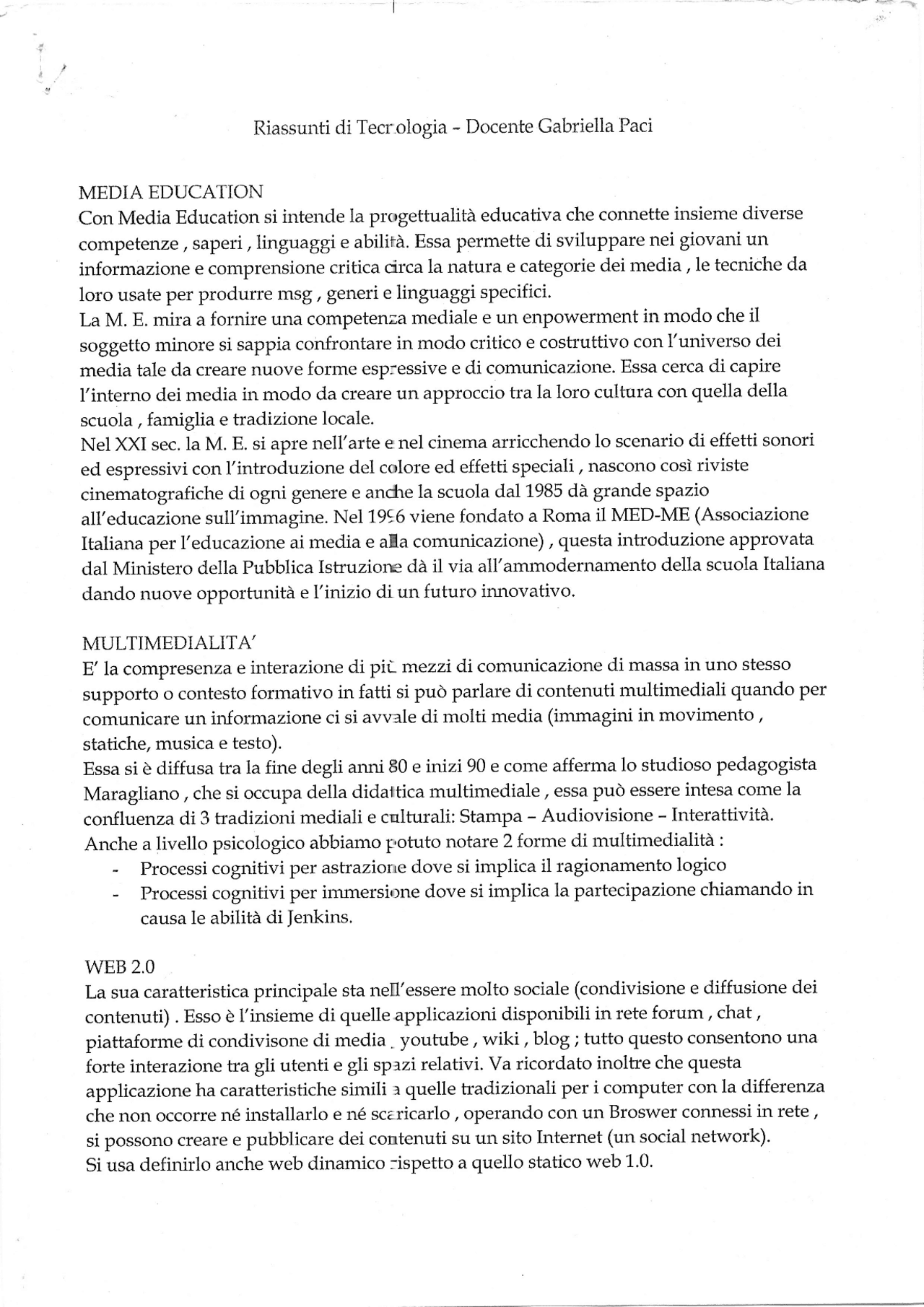 Riassunti Di Tecnologia Docsity