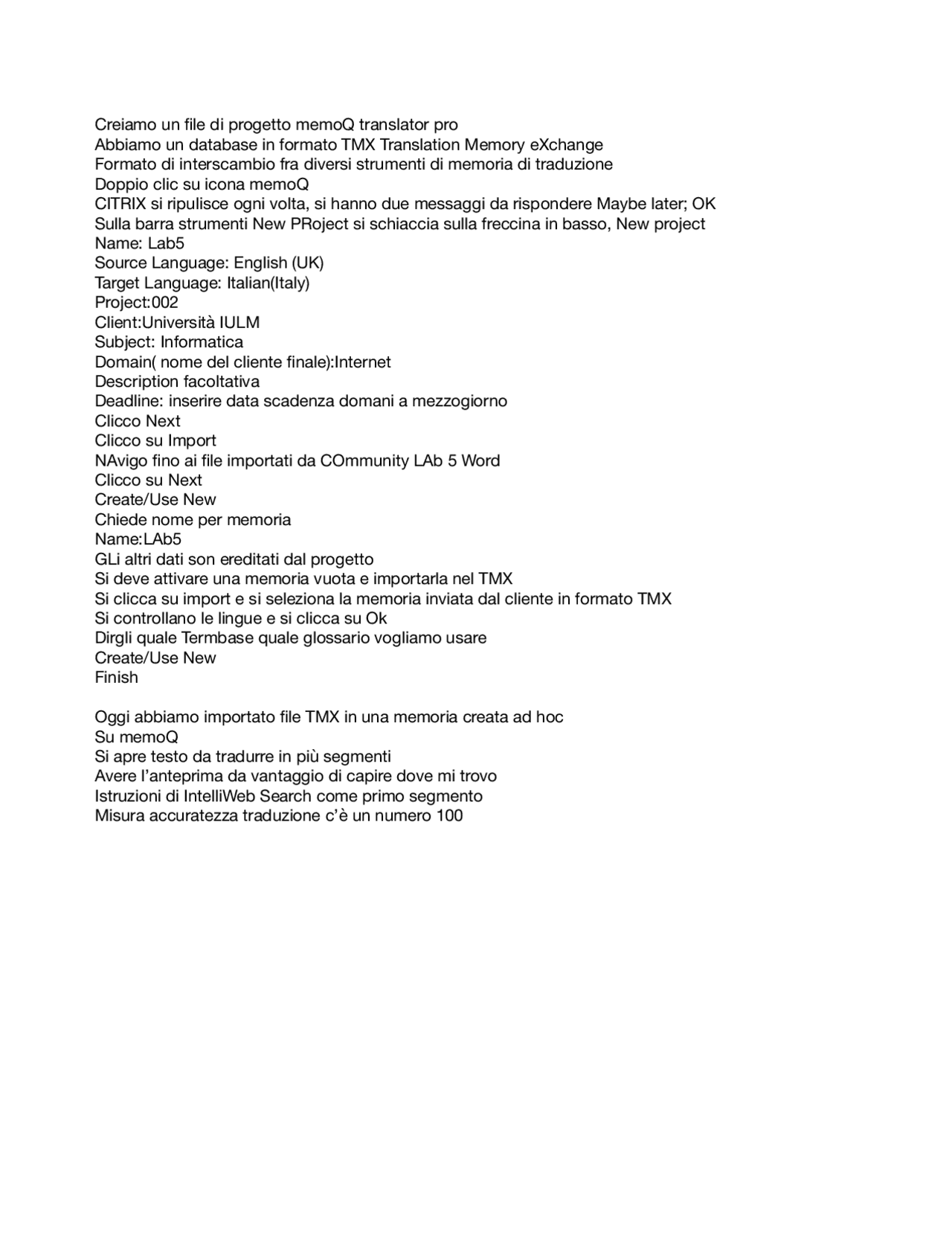 Riassunto Di Una Lezione Sintetico Docsity