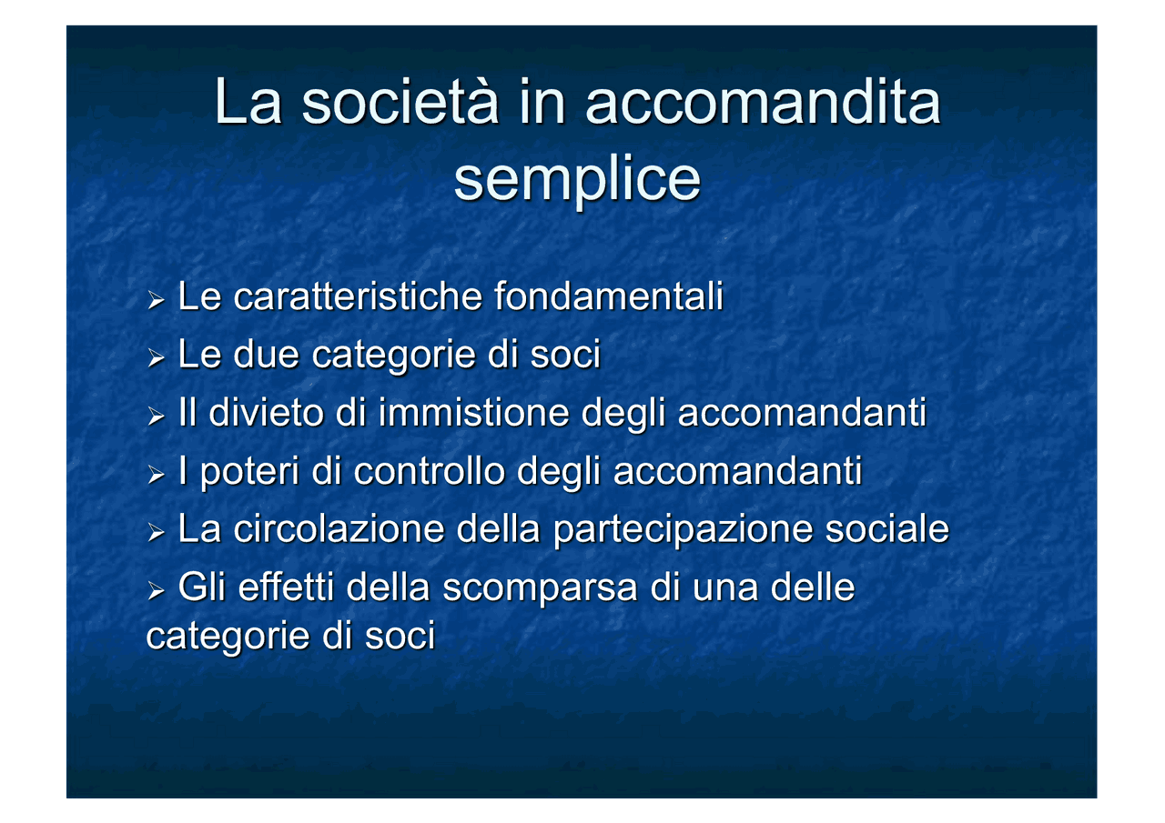 Società In Accomandita Semplice Sas Docsity