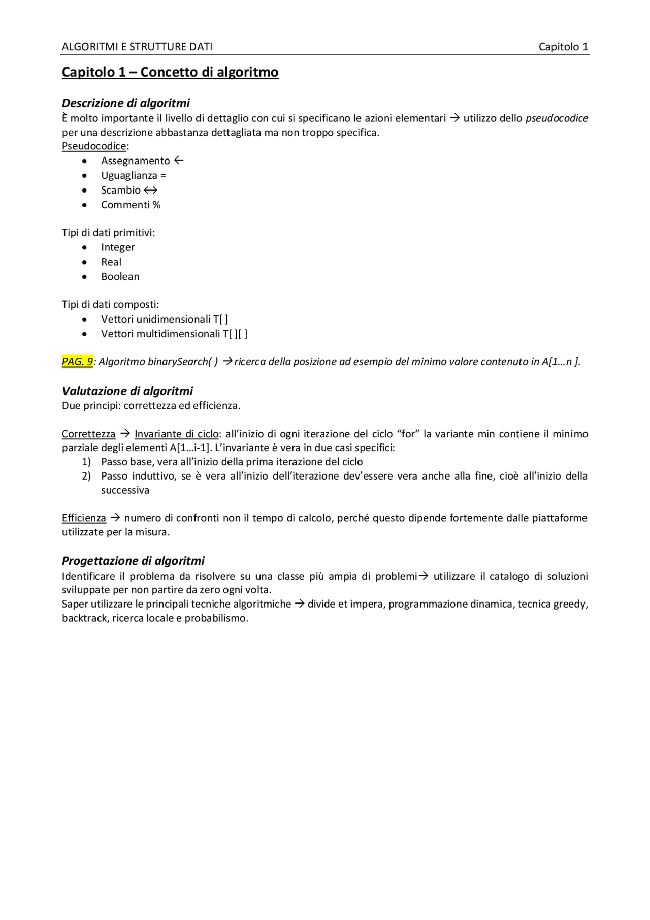Riassunti Di Algoritmi E Strutture Dati Docsity