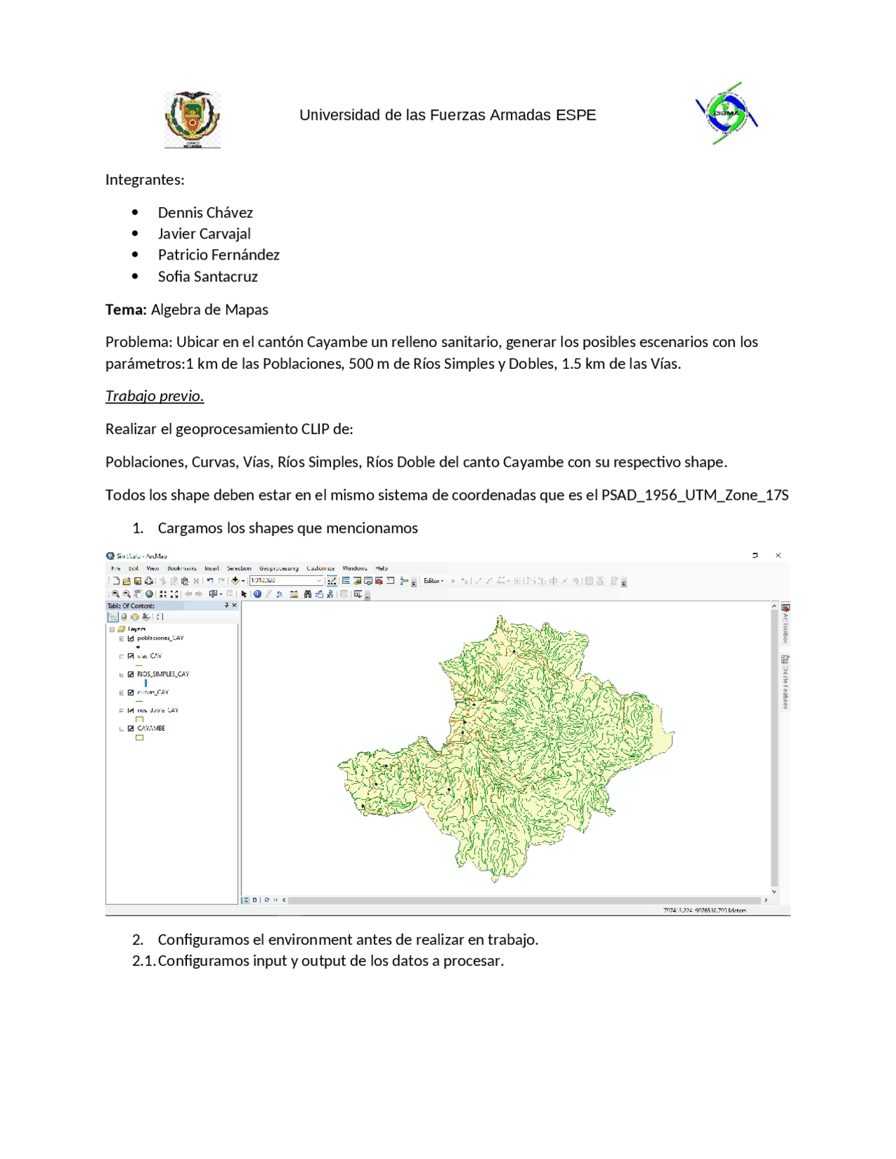 Algebra de mapas en la plataforma ArcGIS - Docsity