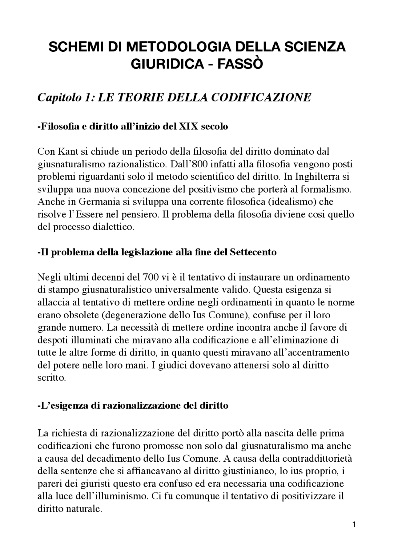 Estrema Sintesi Del Fassò Di Metodologia Docsity