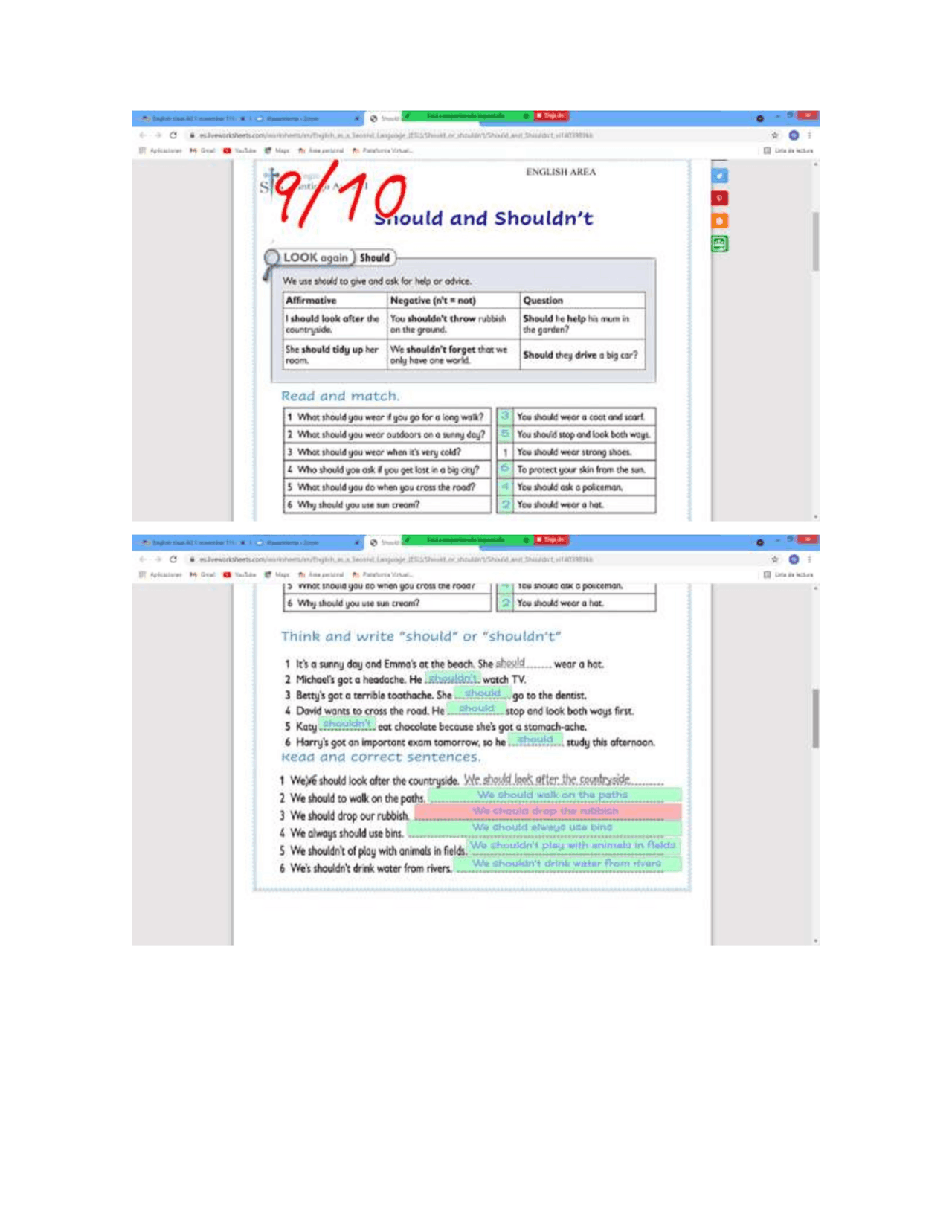 Could and should exercises - Docsity