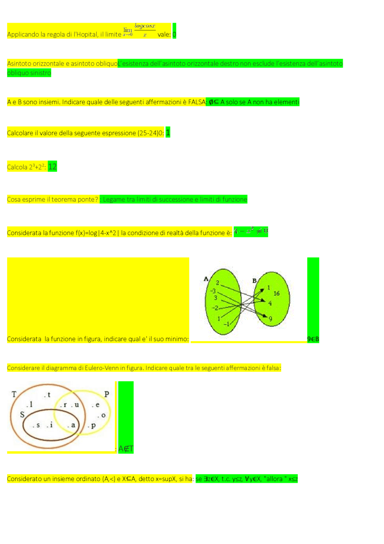 Analisi Matematica I E Ii Docsity