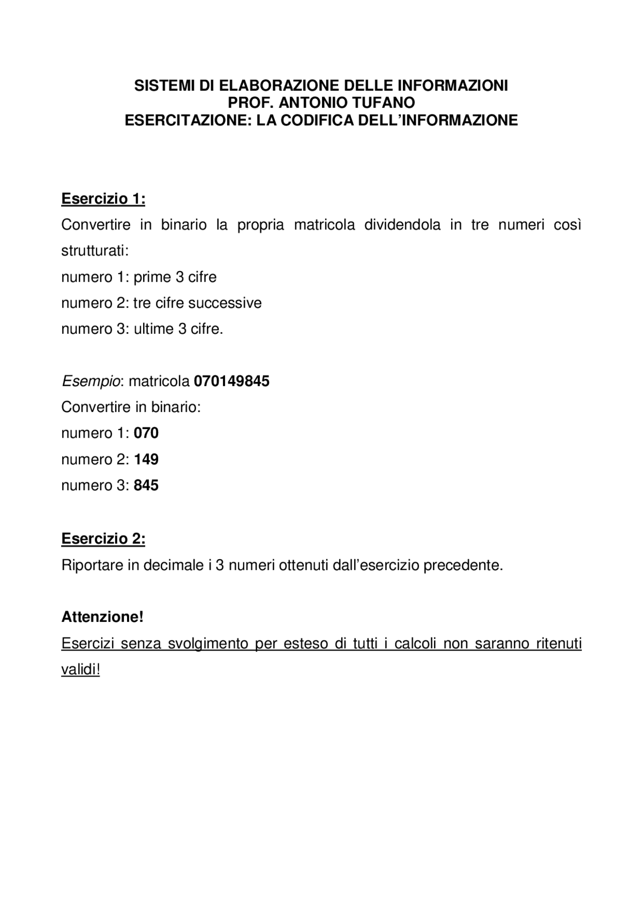 Sistemi Di Elaborazione Delle Informazioni Pegaso Elaborato 2 Docsity