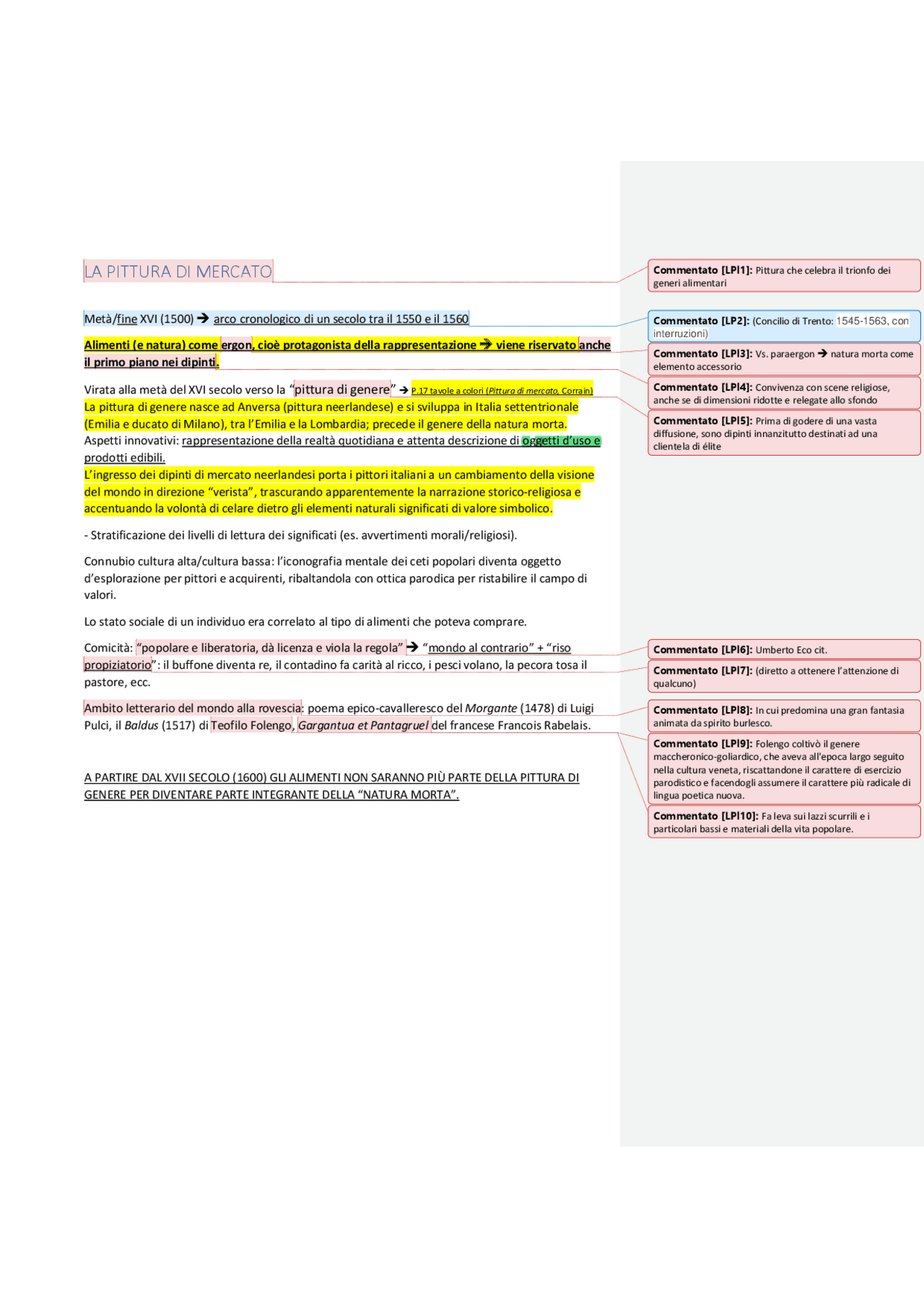 Sintesi Di La Pittura Di Mercato Sintesi Del Corso Di Semiotica Docsity