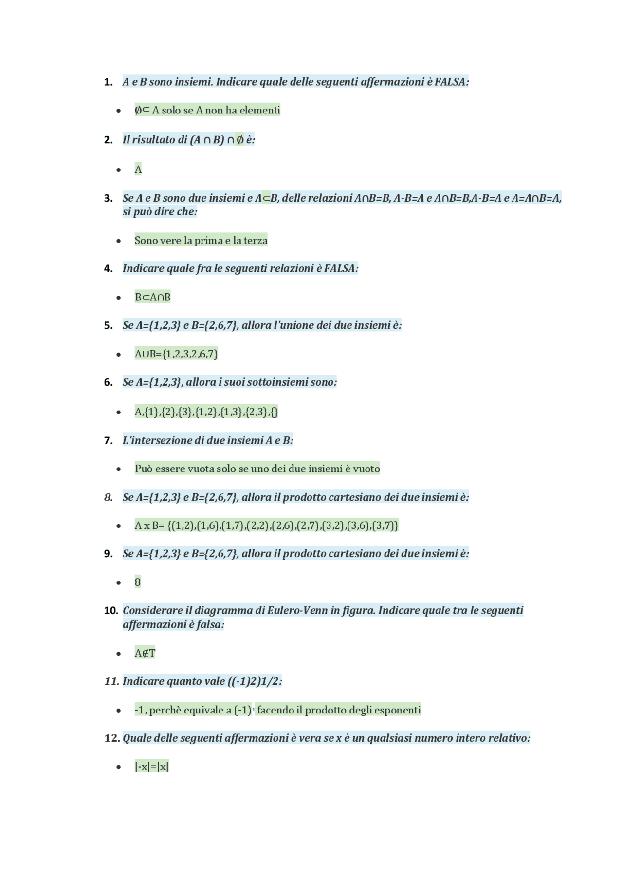 Analisi Matematica I E Ii Docsity