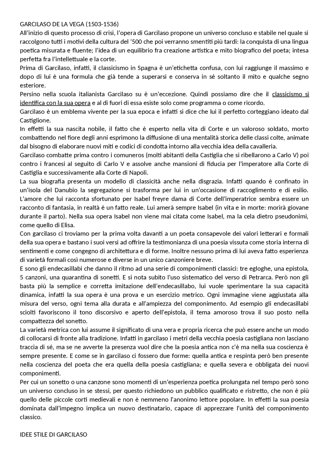 Letteratura Spagnola Ii Docsity