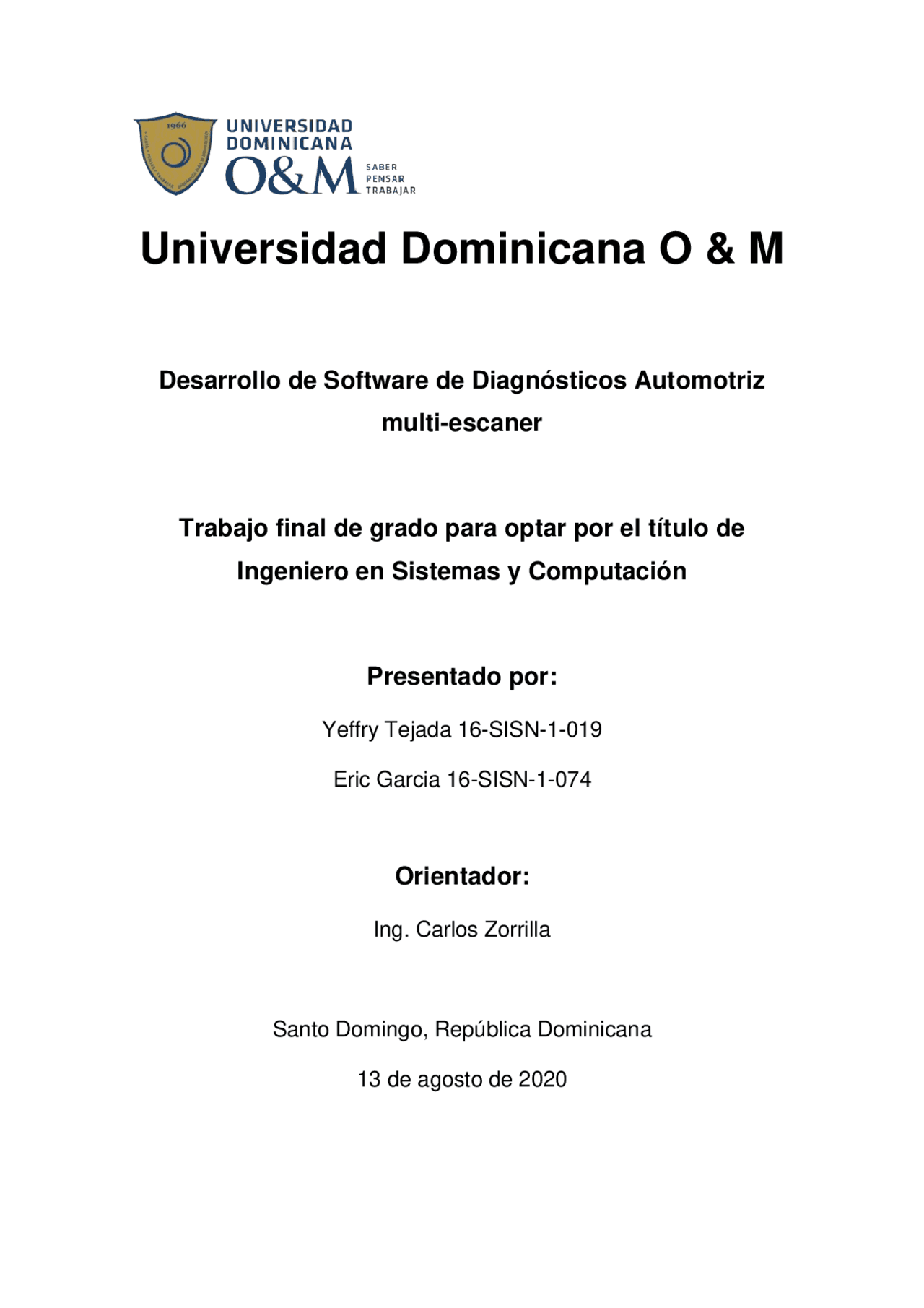 Tesis Ingeniería En Sistemas Docsity