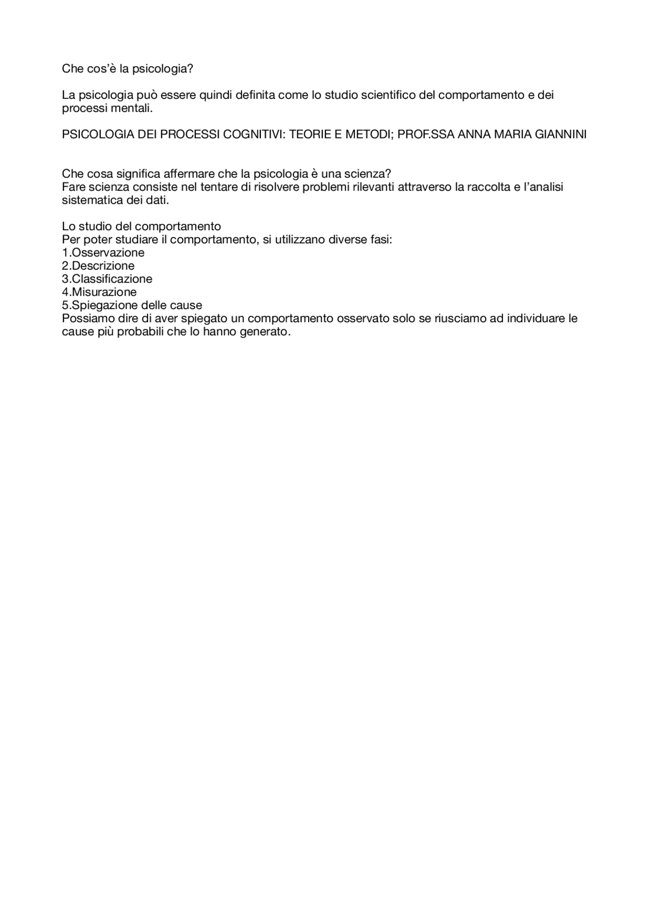 Appunti Sulla Lezione Docsity