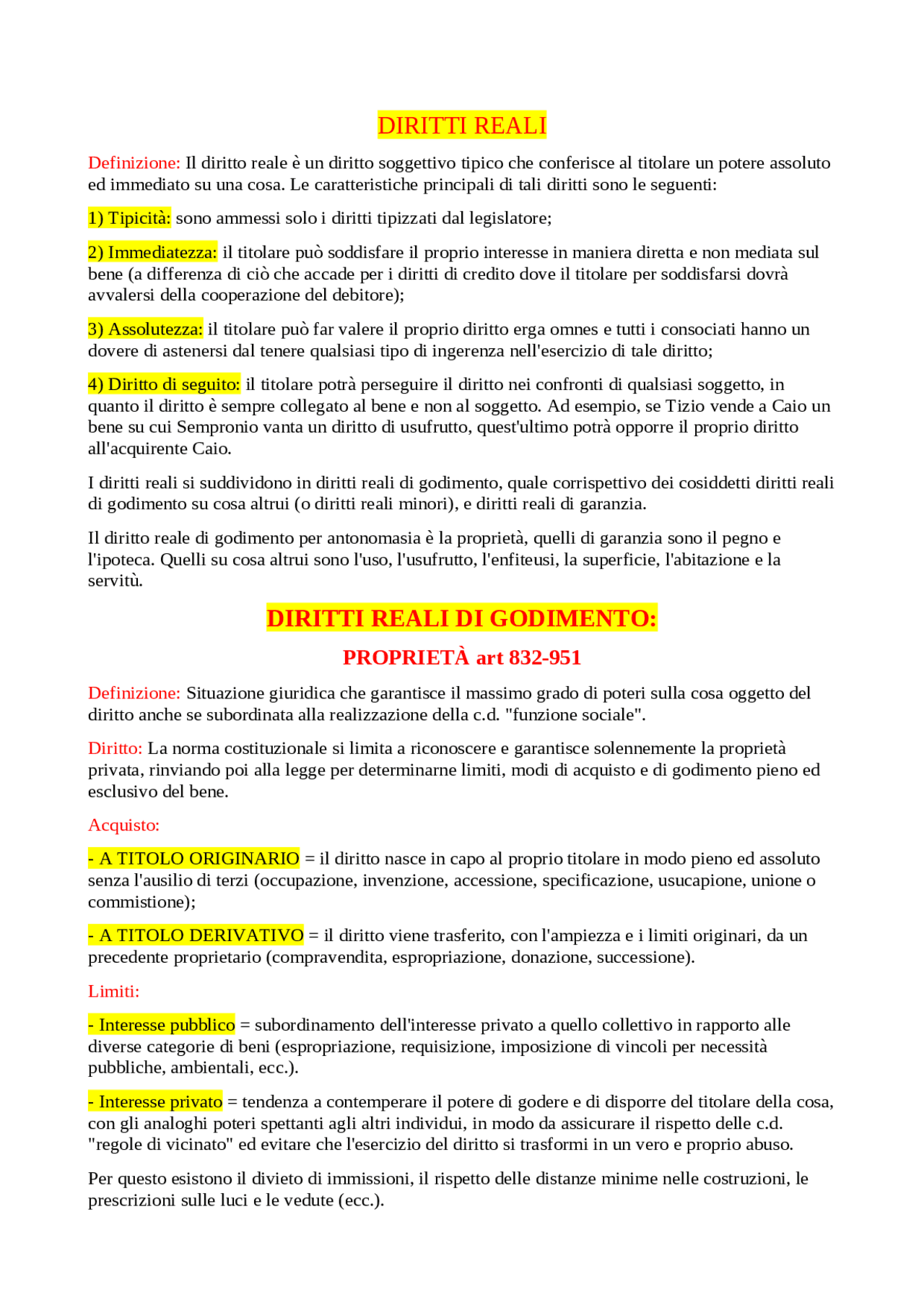 Esame Di Diritto Privato Docsity