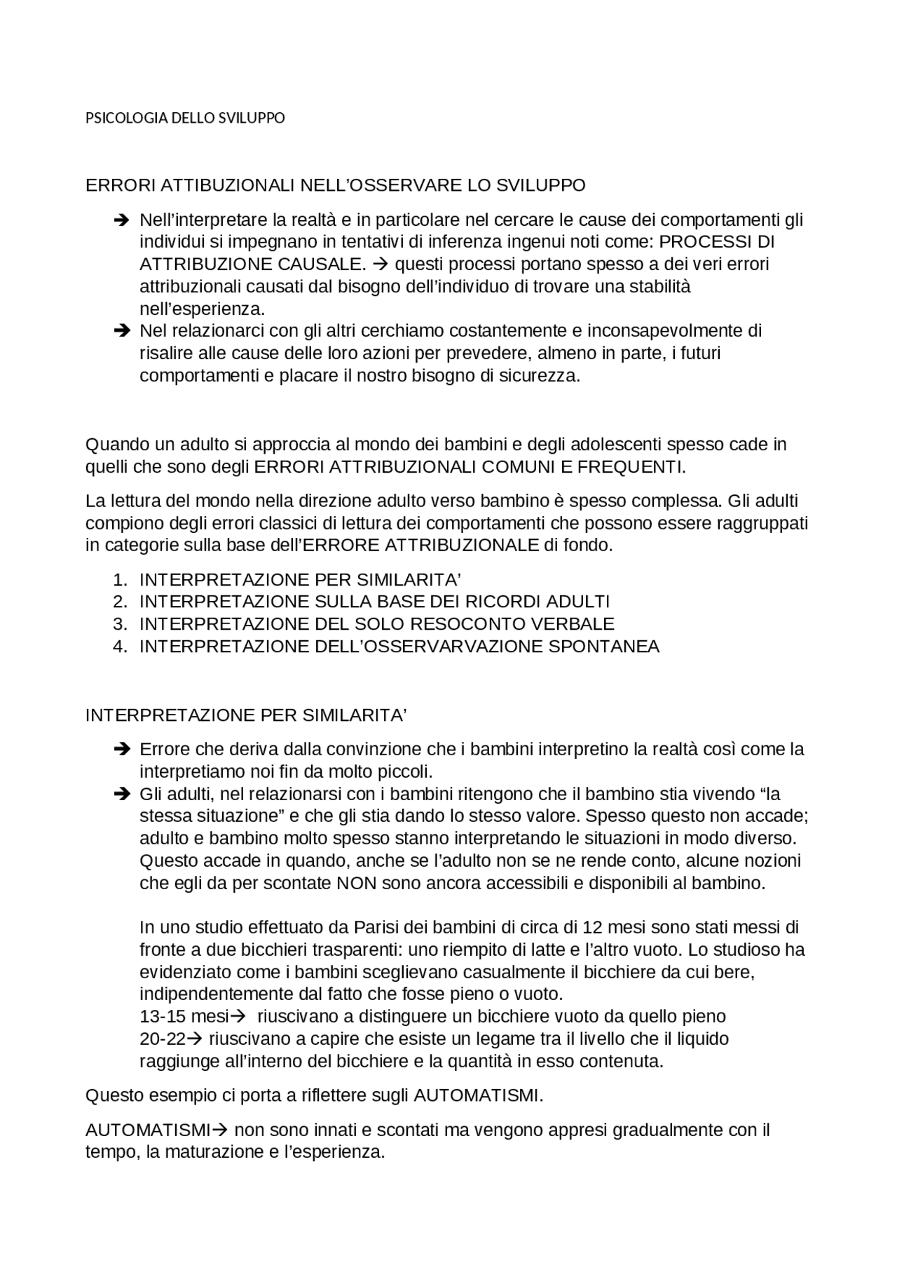 Psicologia Dello Sviluppo Riassunti Uni Ecapmus Docsity