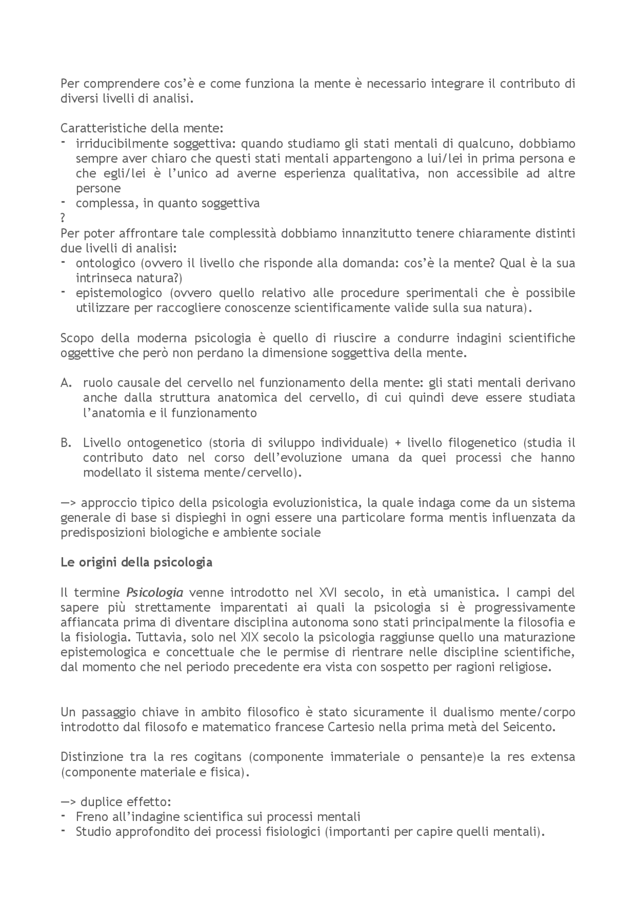Psicologia Cognitiva Docsity