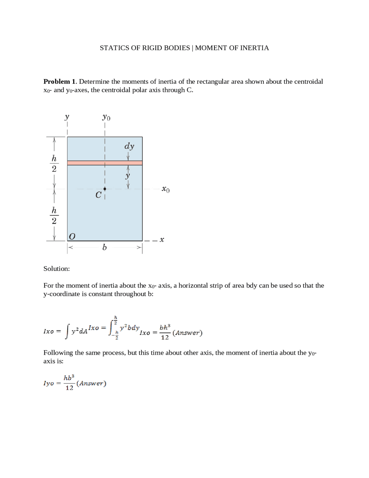 Statics Of Rigid Bodies Exercises Statics Docsity